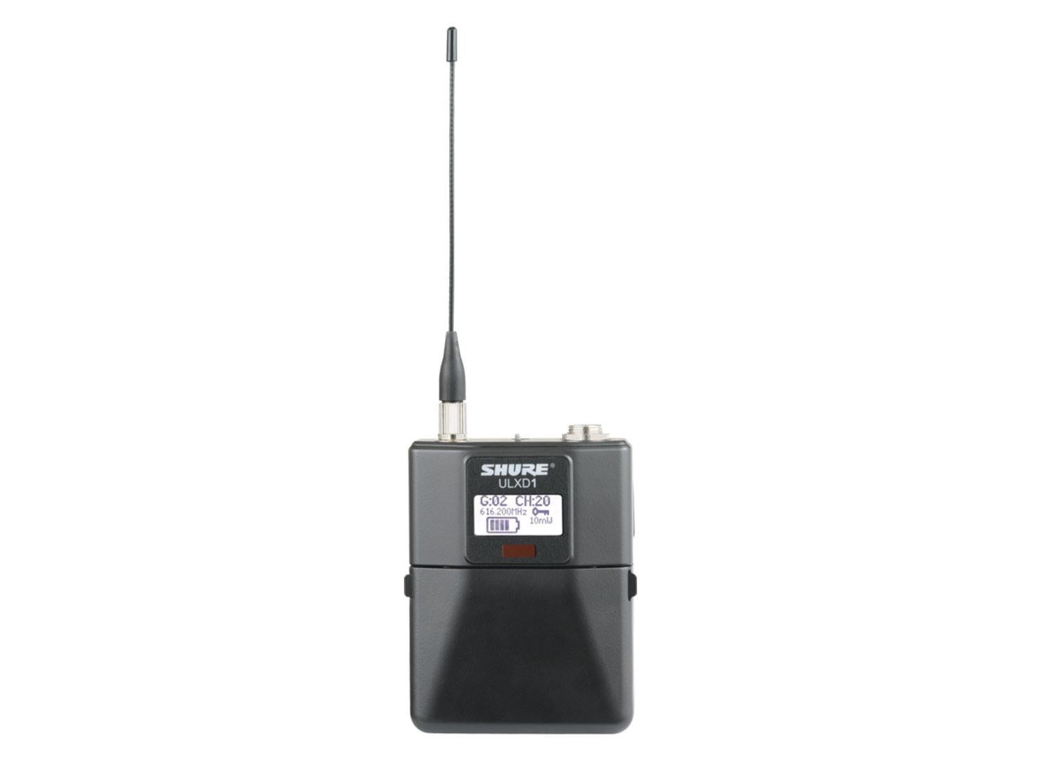 Shure ULXD1 Digital Wireless Bodypack Transmitter with Miniature 4-Pin ...