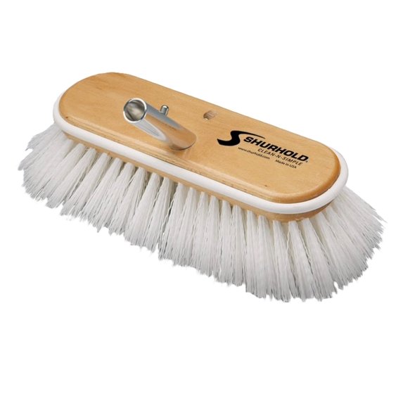 Shurhold 990 10" Stiff White Deck Brush - Walmart.com