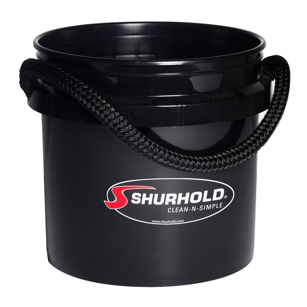 Shurhold Worlds Best Rope Handle Bucket - 3.5 Gallon - Black [2432 ...