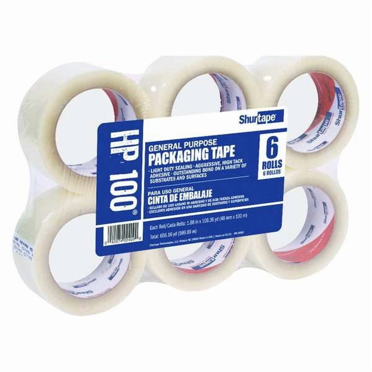 Shurtape Carton Sealing Tape,Clear,PK6 104301 - Walmart.com