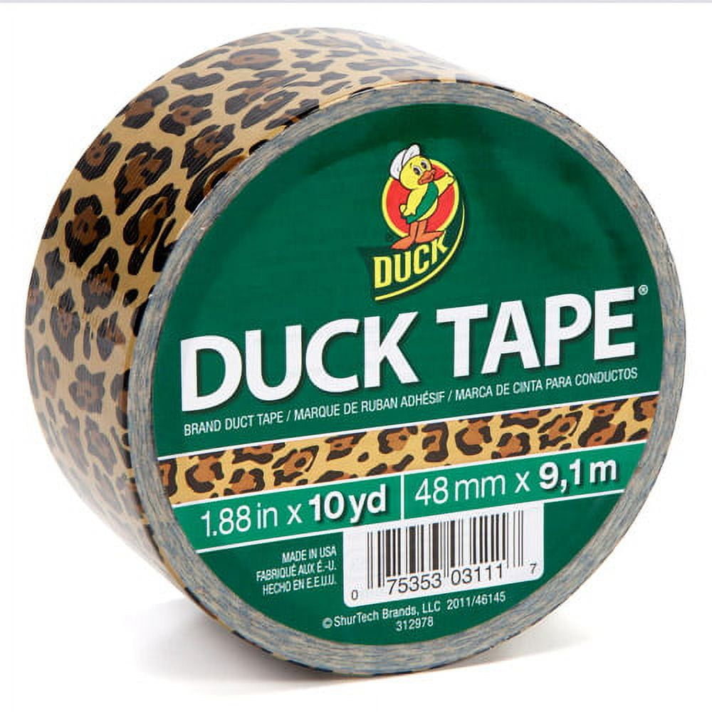 Shurtech Brands 1407671 Leopard Color Duck Tape, 1.88" x 10 Yards ...