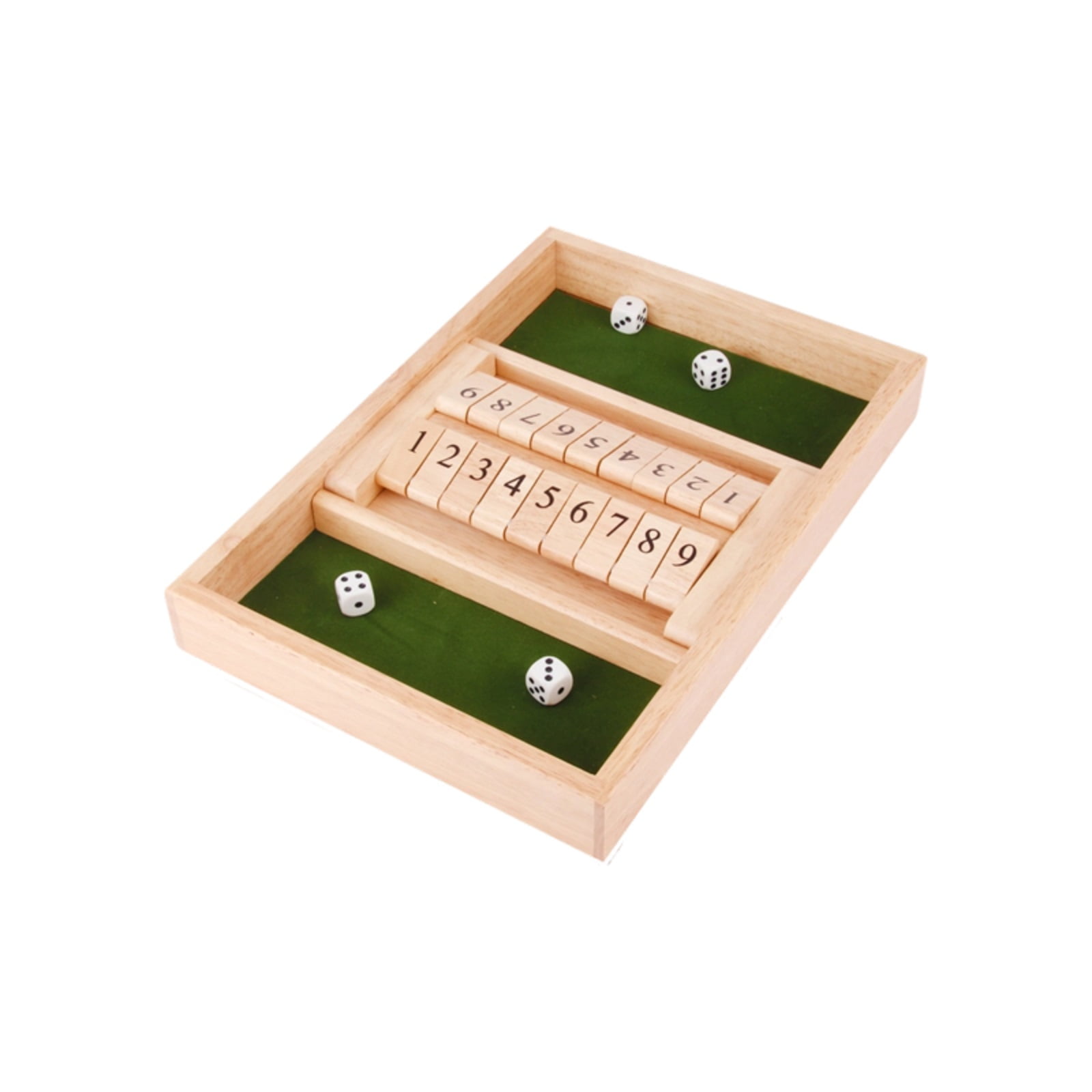 Shut The Box Dice Game,10 Numbers Traditional Wooden Pub Bar Board ...