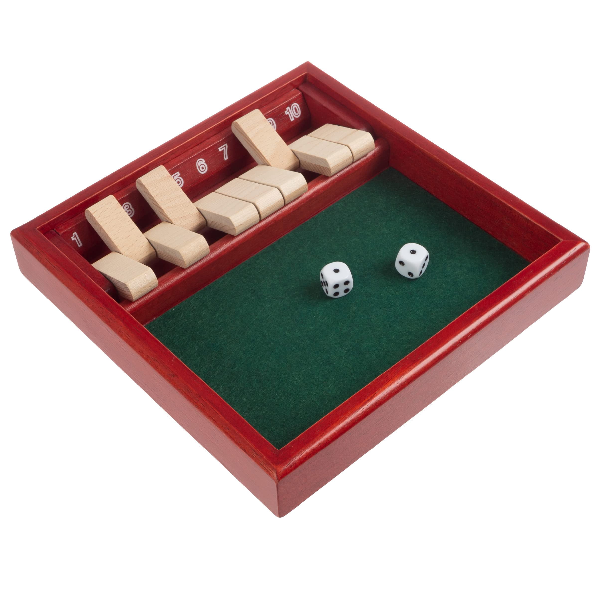 Shut The Box Game Wooden Set - Easy to Learn Math and Strategy Game for ...
