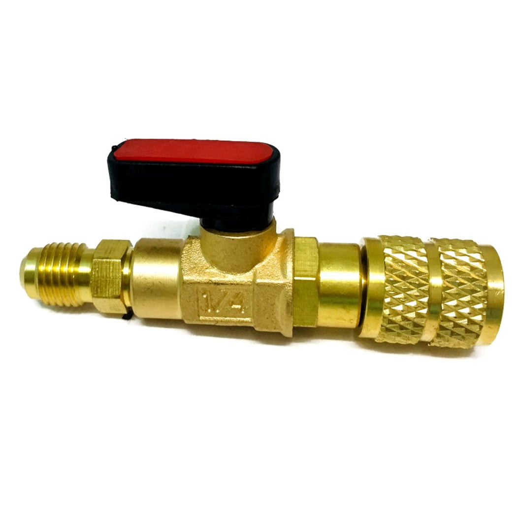 Shut-off Valve Refrigerant Right-hand Thread 1/2 ACME F X 1/4 SAE M For ...