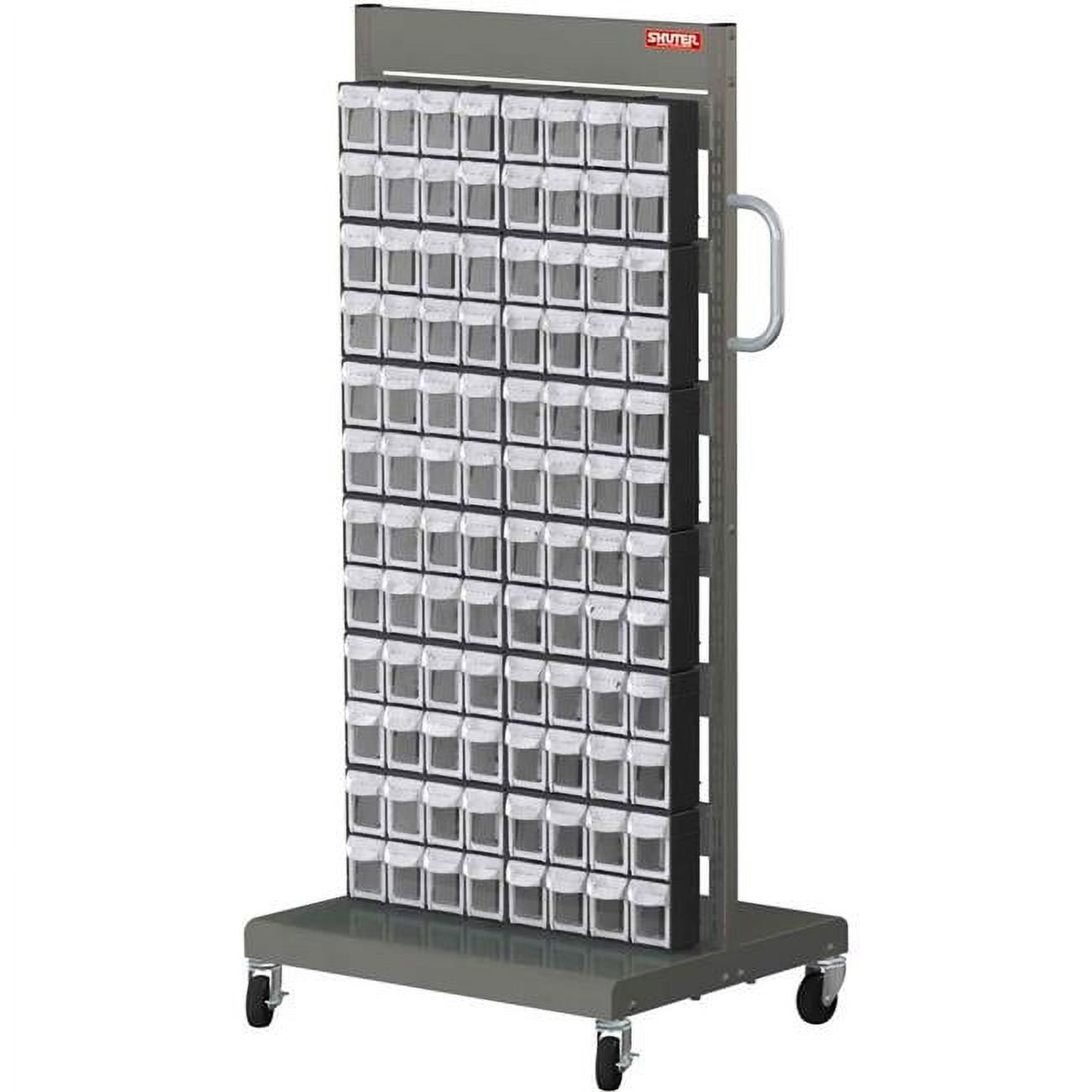 Shuter 1010542 Flip Out Bin Mobile Parts Cart - Single Sided with 96 ...