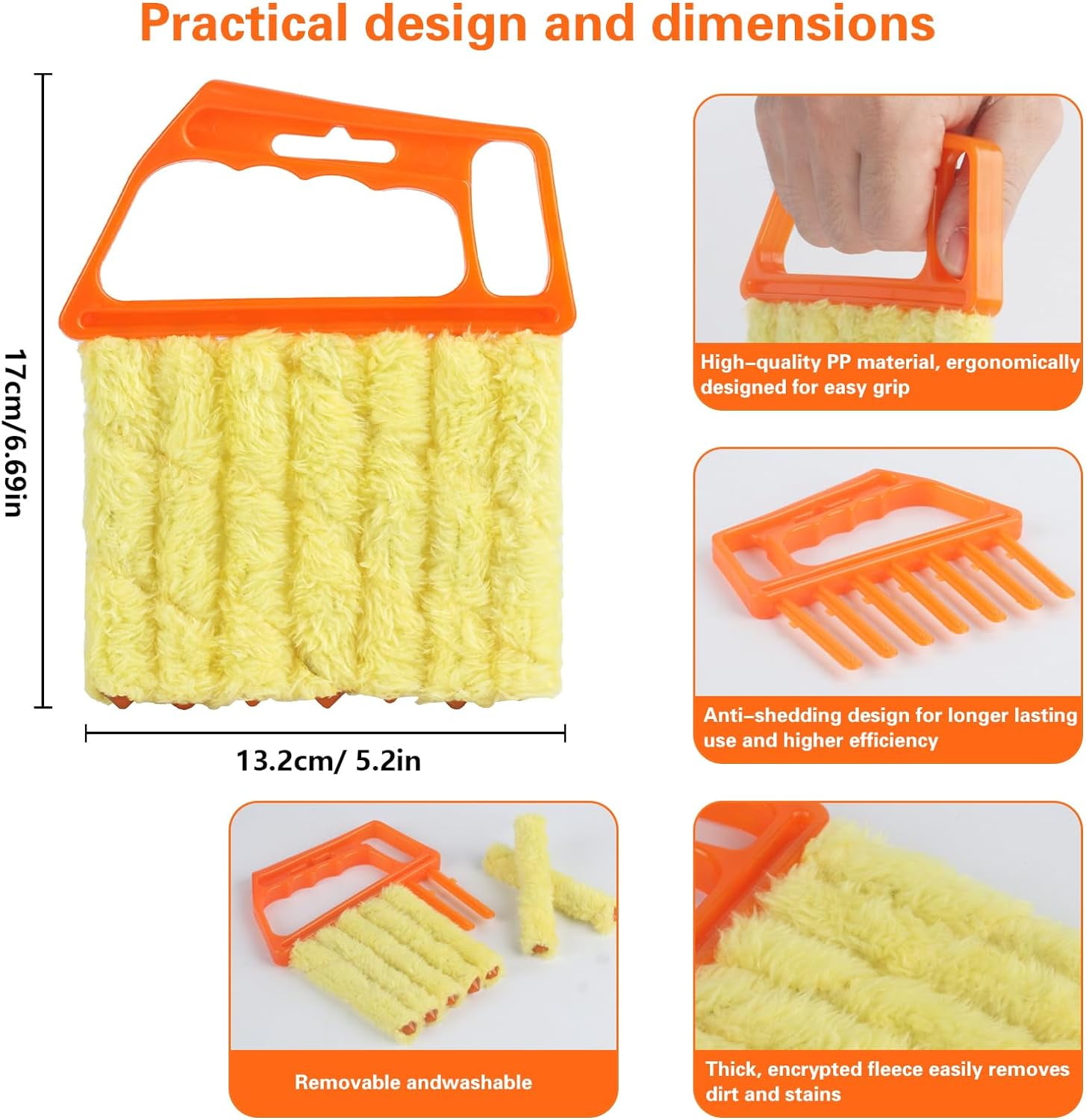 Shutter Cleaner Dusting Tool, Shutter Duster, Microfiber 7-Finger ...