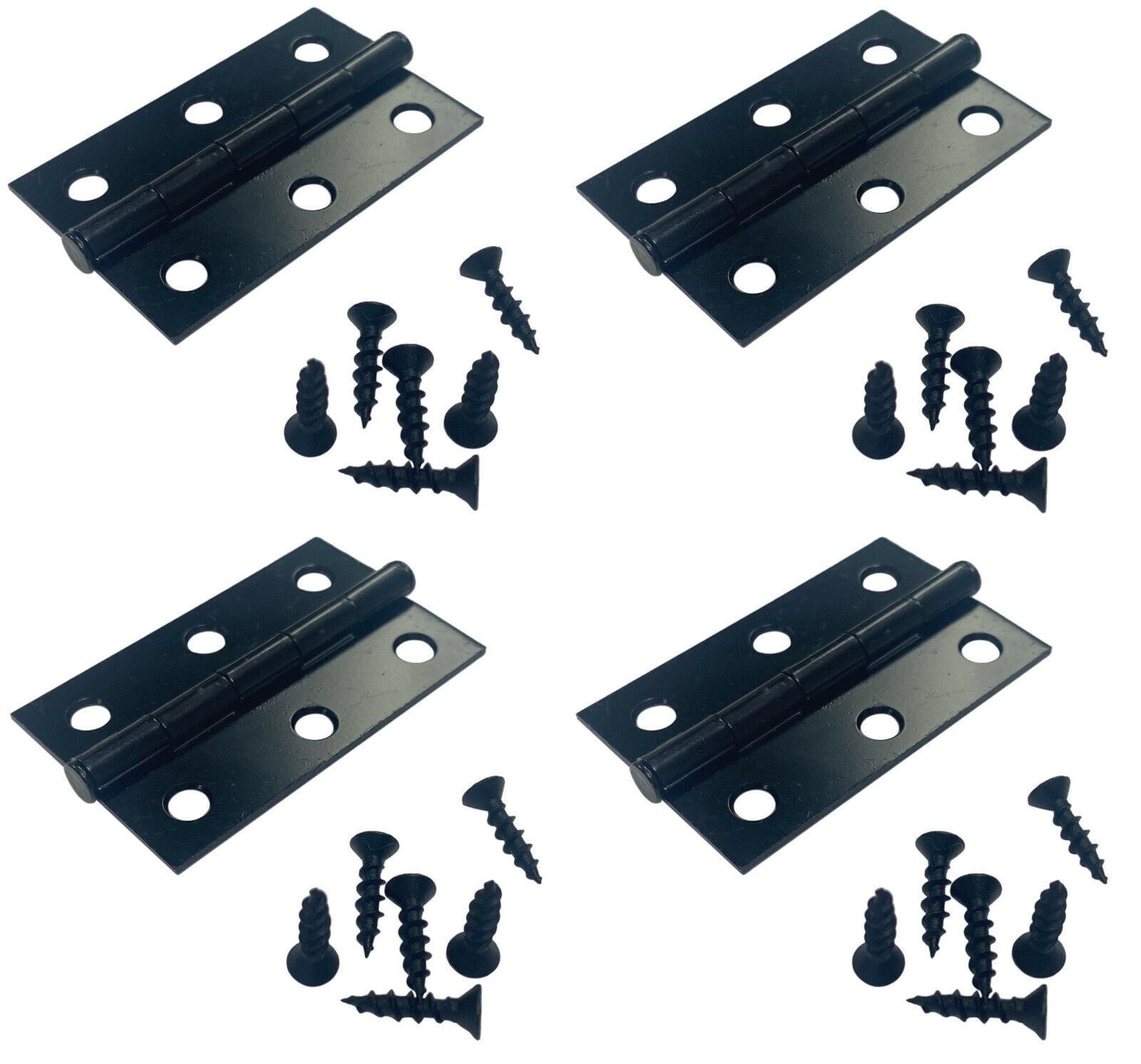 Shutter Door Butt Hinges Fixed Pin Black - Set of 4 2-1/2" x 1-5/8 ...