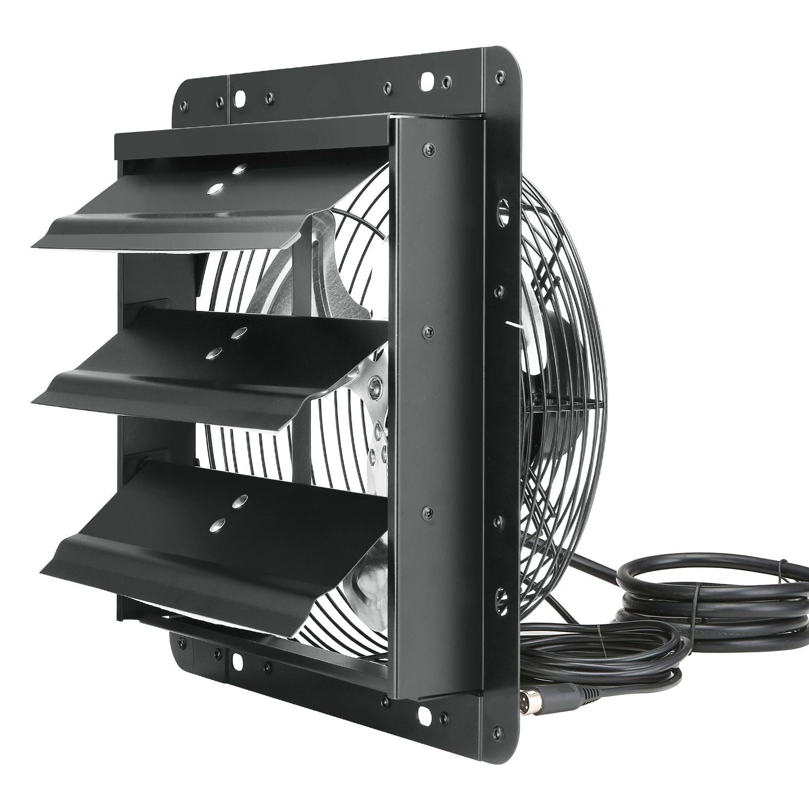Shutter Exhaust Fan, 10'' with Temperature Humidity Controller, EC ...