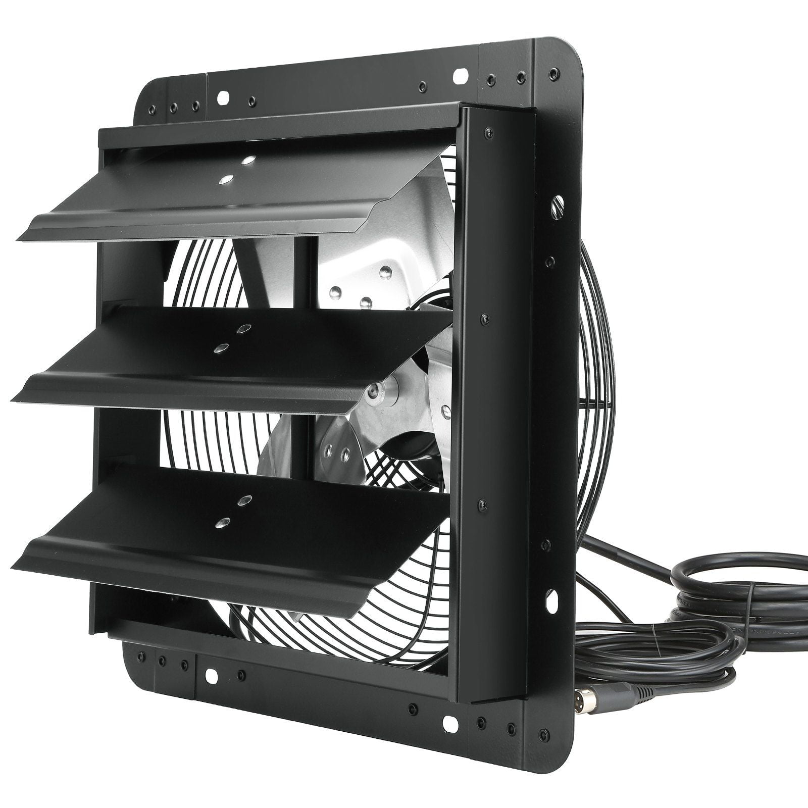 Shutter Exhaust Fan, 12'' with Temperature Humidity Controller, EC ...