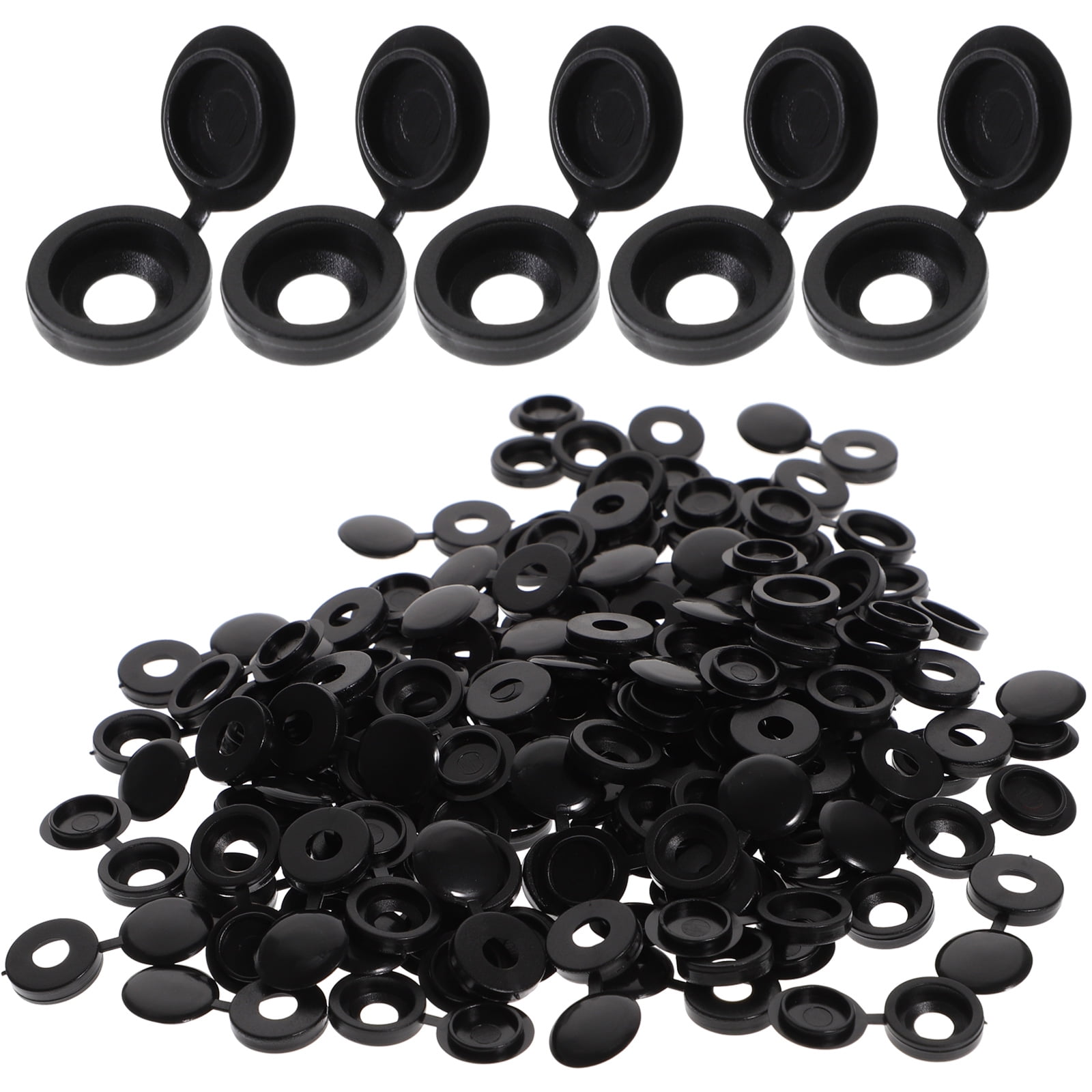 Shutter Hinges 100 Pcs Screw Cap Plugs Washers Plastic Caps Outlet ...