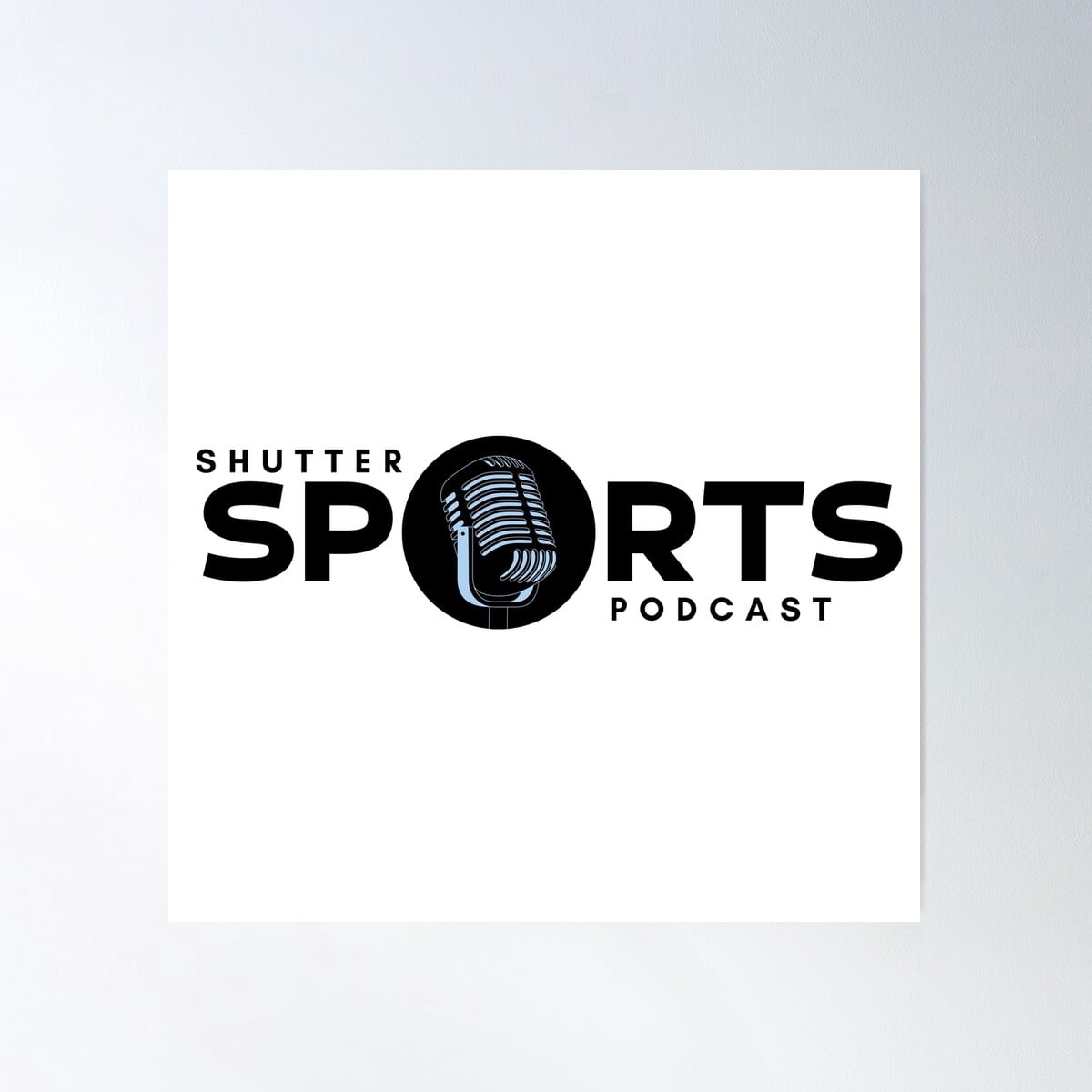 Shutter Sports Podcast Banner Logo (Black And Blue) Poster Wall Art ...