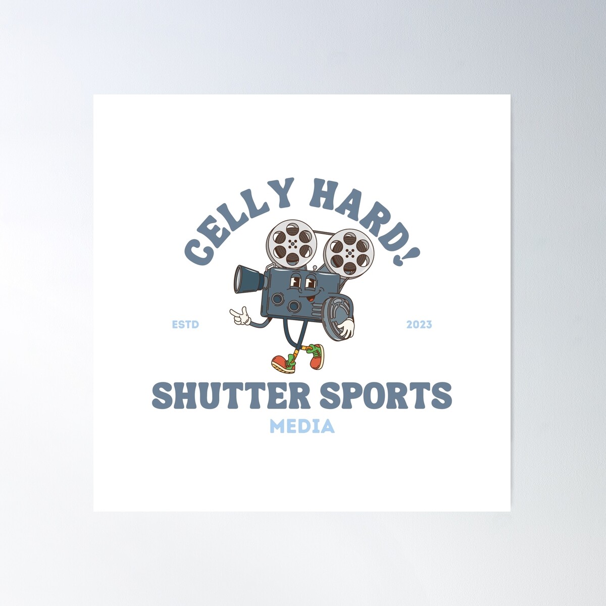 Shutter Sports Retro Film Logo Poster Wall Art, Modern Wall Decor ...