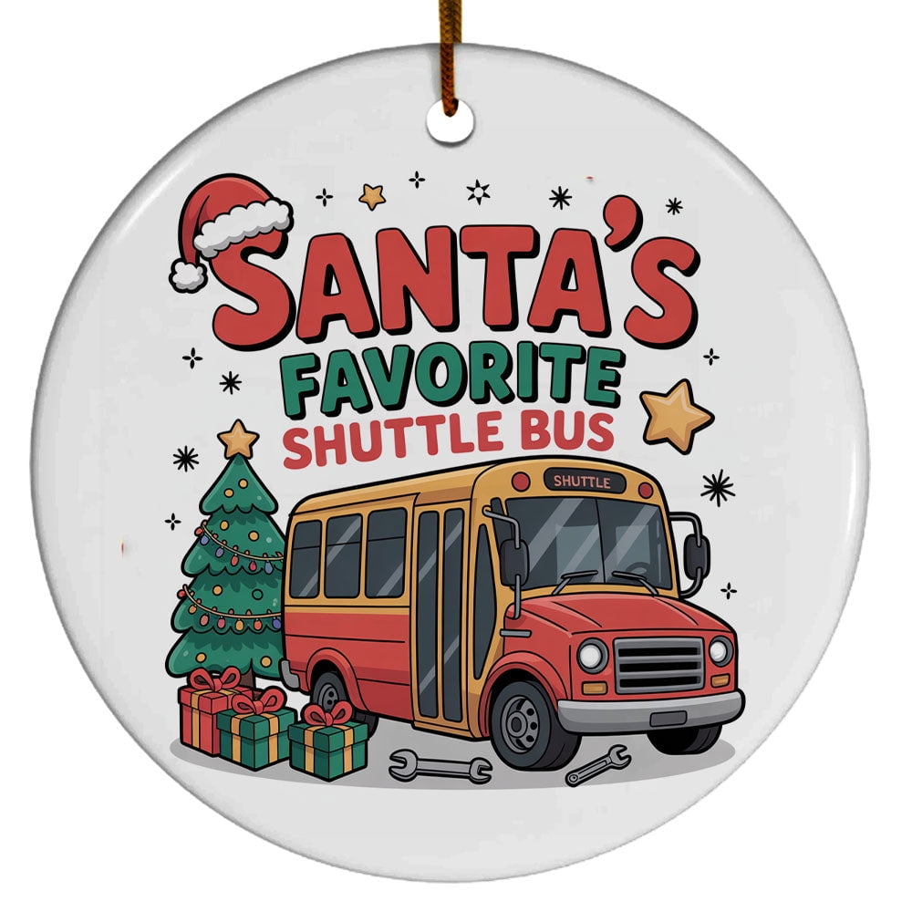 Shuttle Bus Ornament, Custom Christmas Ornament, Christmas Gift For Dad ...