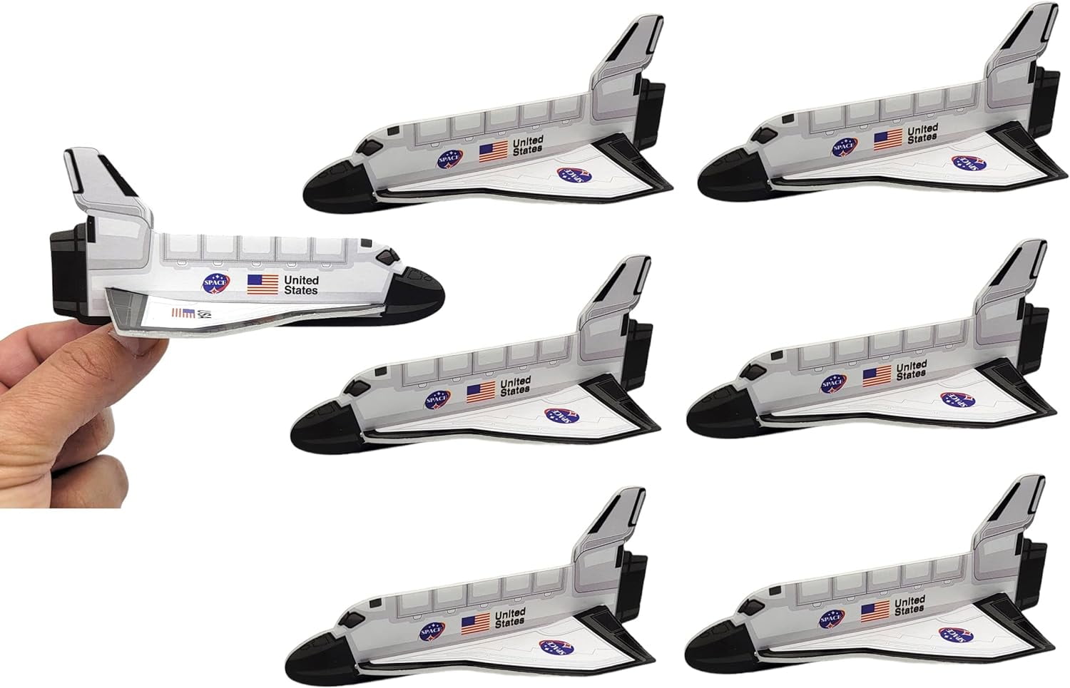 Shuttle Foam Gliders (Six Gliders) (5") Outer Space Cosmos Flying Toys. Plane Fun Jet - Walmart.com