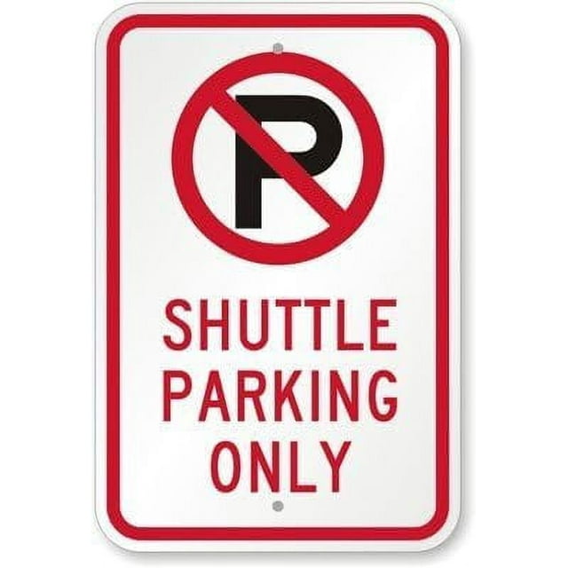 Shuttle Parking Only Safety Sign Tin Signs Caution Warning Sign Outdoor ...