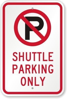 Shuttle Parking Only Safety Sign Tin Signs Caution Warning Sign Outdoor ...