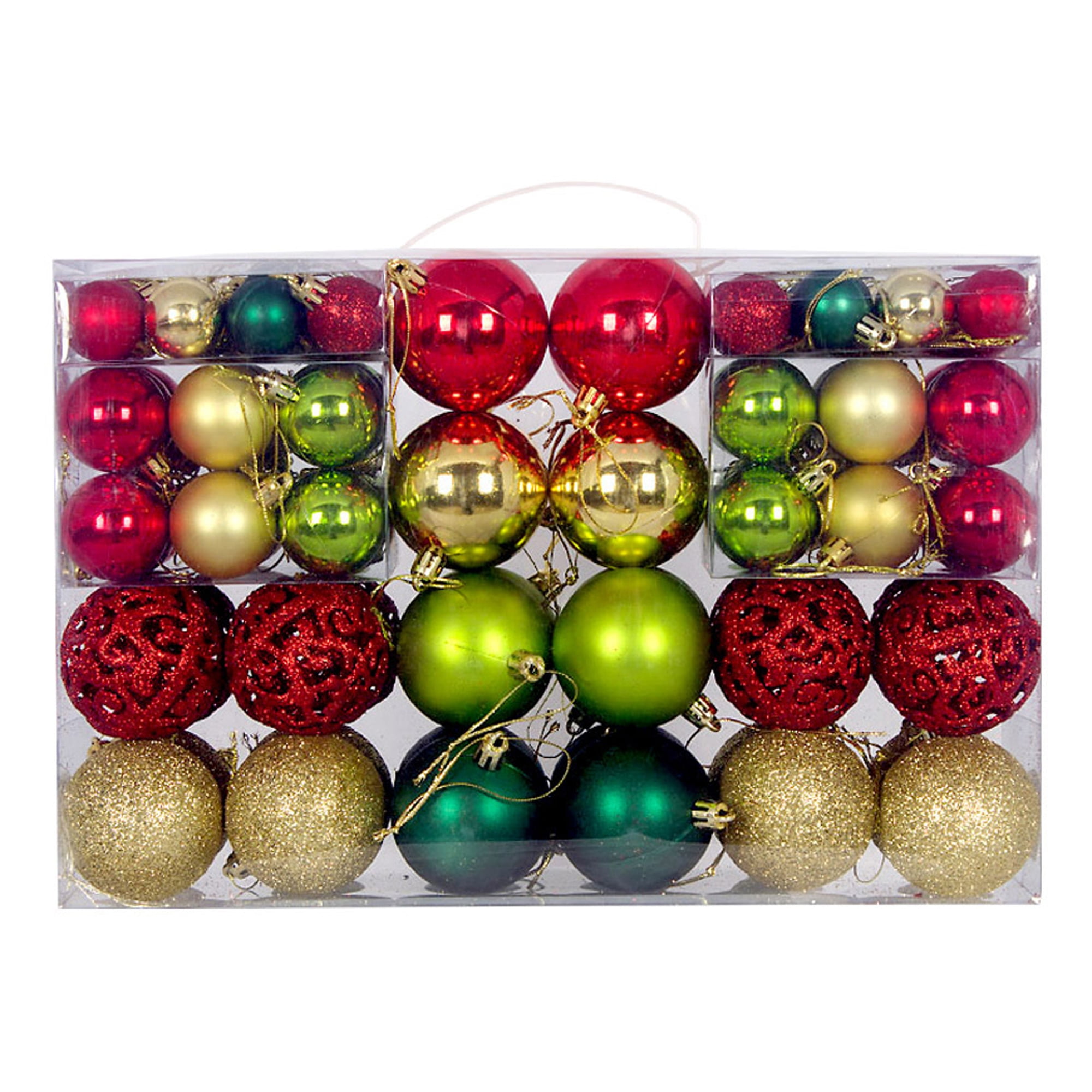 Shuttle tree 100 Pcs Christmas Ball Ornaments Set for Christmas Tree ...