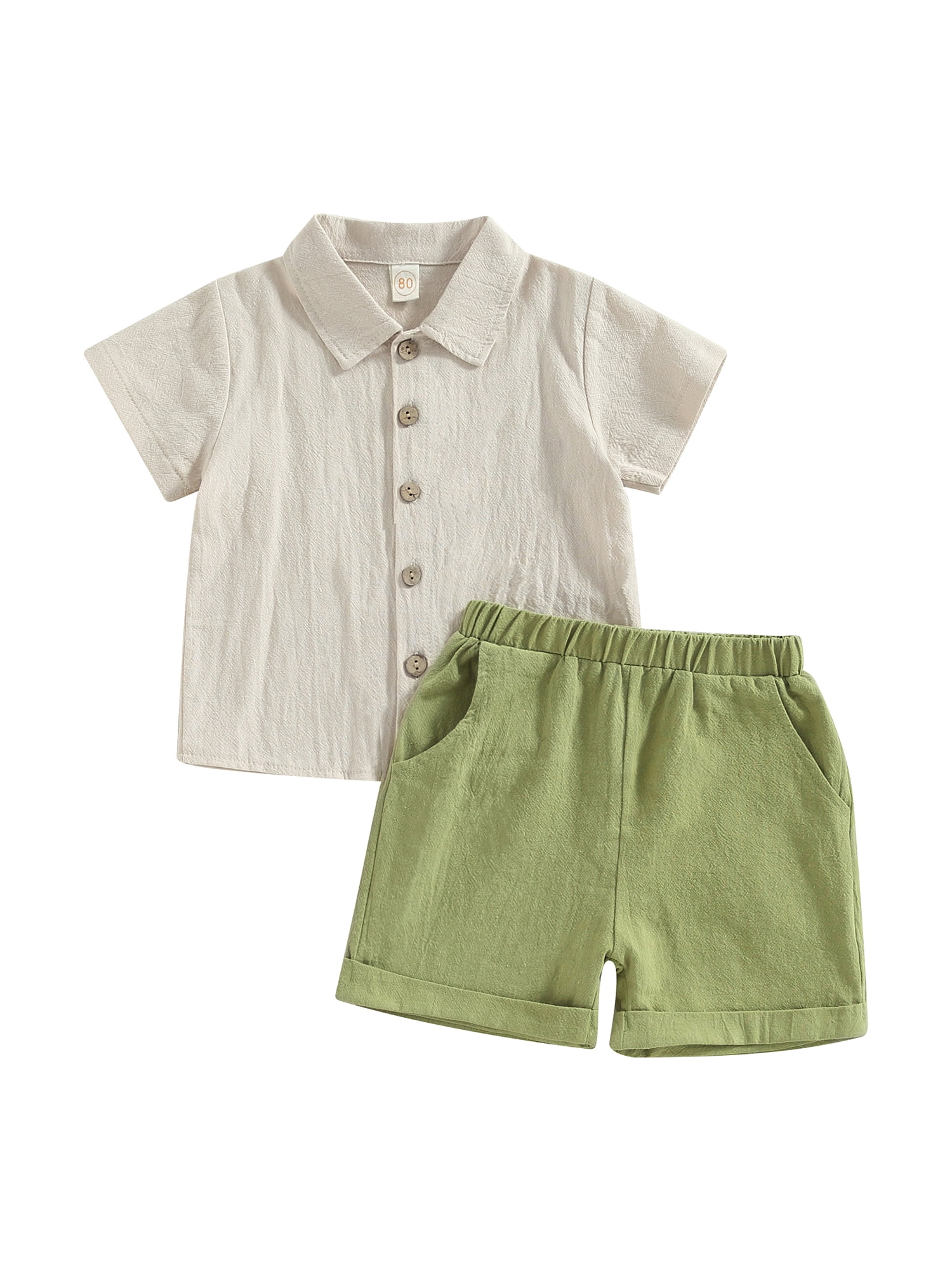 Shuttle tree Baby Boy Clothes Set Toddler Summer Outfit Cotton Linen ...