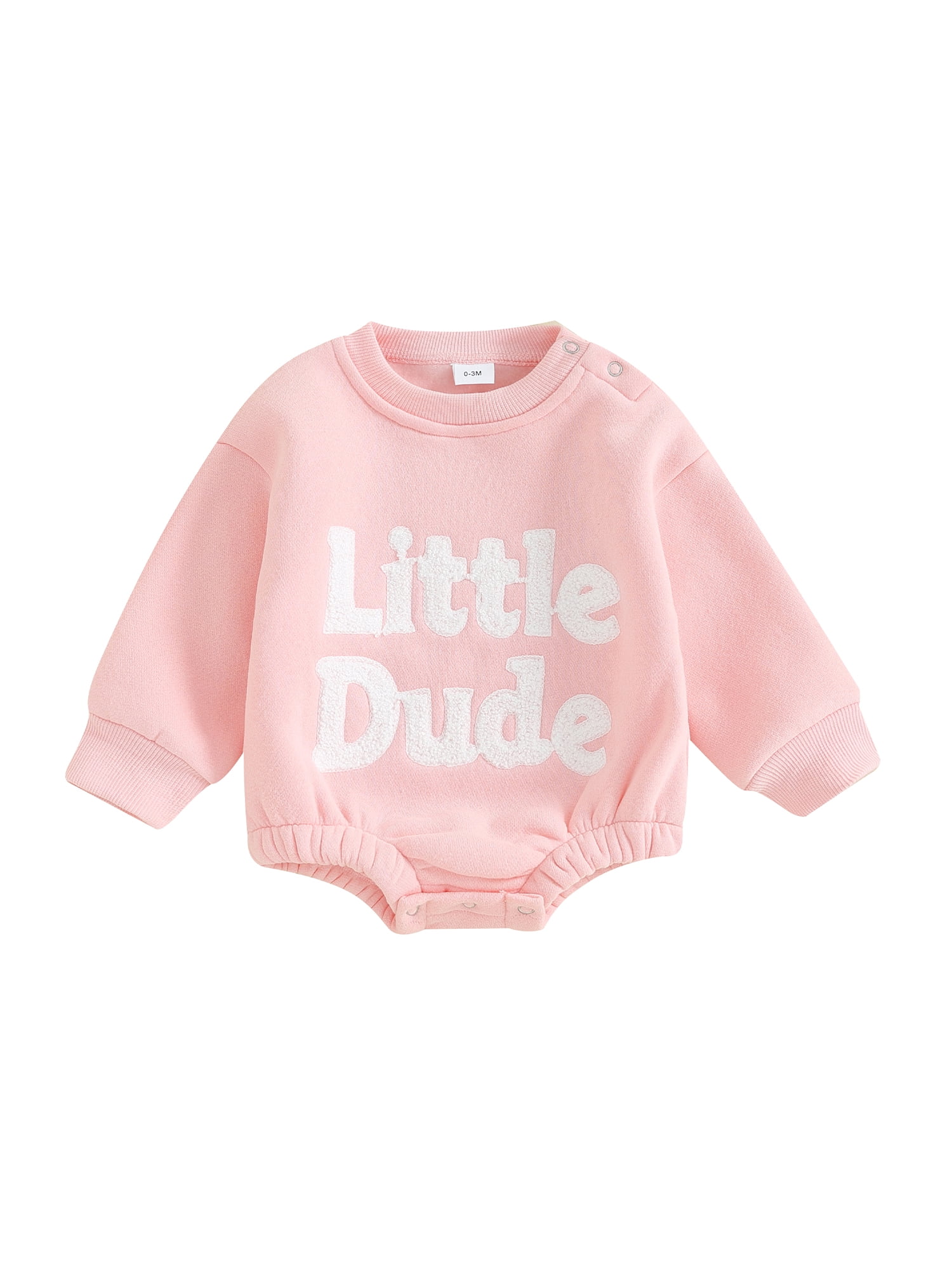 Shuttle tree Baby Boy Oversized Sweatshirt Romper Long Sleeve Bubble ...