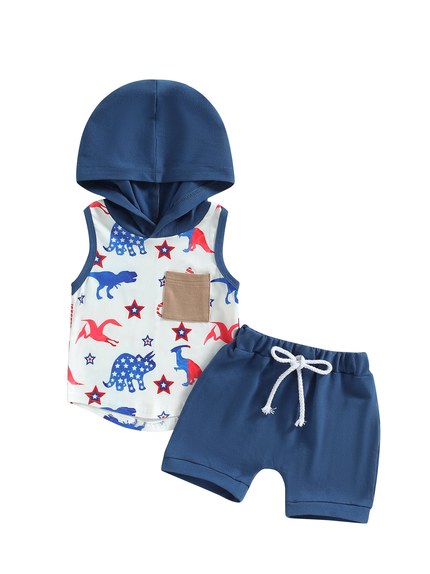 Shuttle tree Baby Boys Summer Clothes Outfits Dinosaur Print Hooded ...