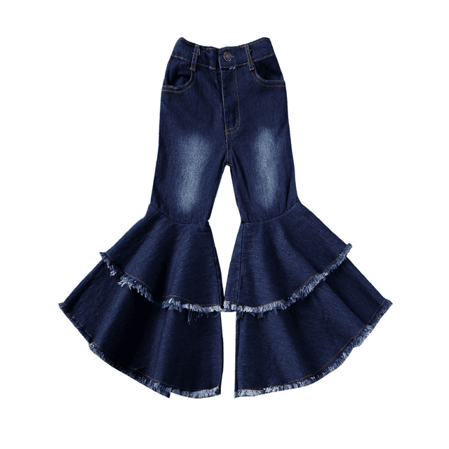 Shuttle tree Baby Girl Bell-bottoms Long Pants Toddler Wide Leg Jeans ...