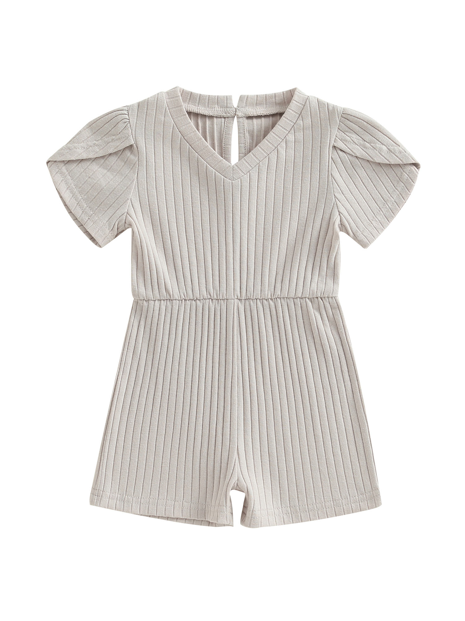 Shuttle tree Baby Girl Clothes Short Sleeve Ribbed Romper Toddlers Outfits Infant Playsuits ...