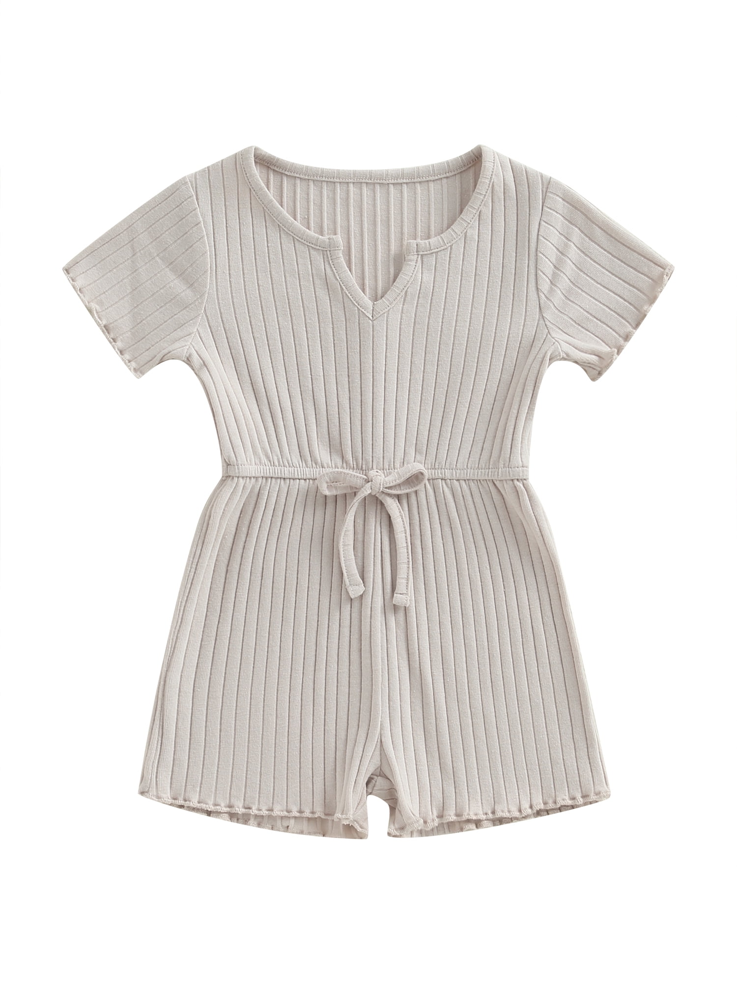 Shuttle tree Baby Girl Clothes Short Sleeve Ribbed Romper Toddlers ...