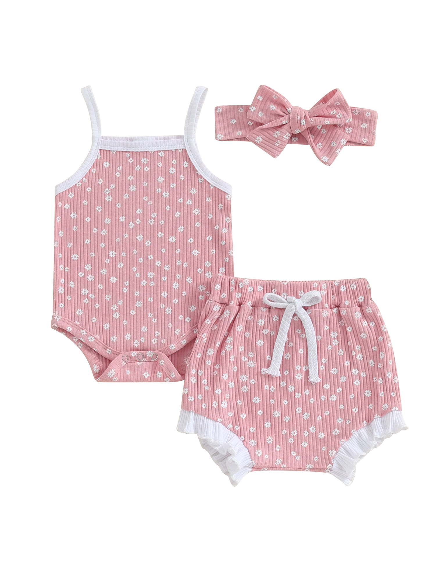 Shuttle tree Baby Girl Summer Clothes Baby Girl Outfit Flower Print T Shirt Top Elastic Waist ...