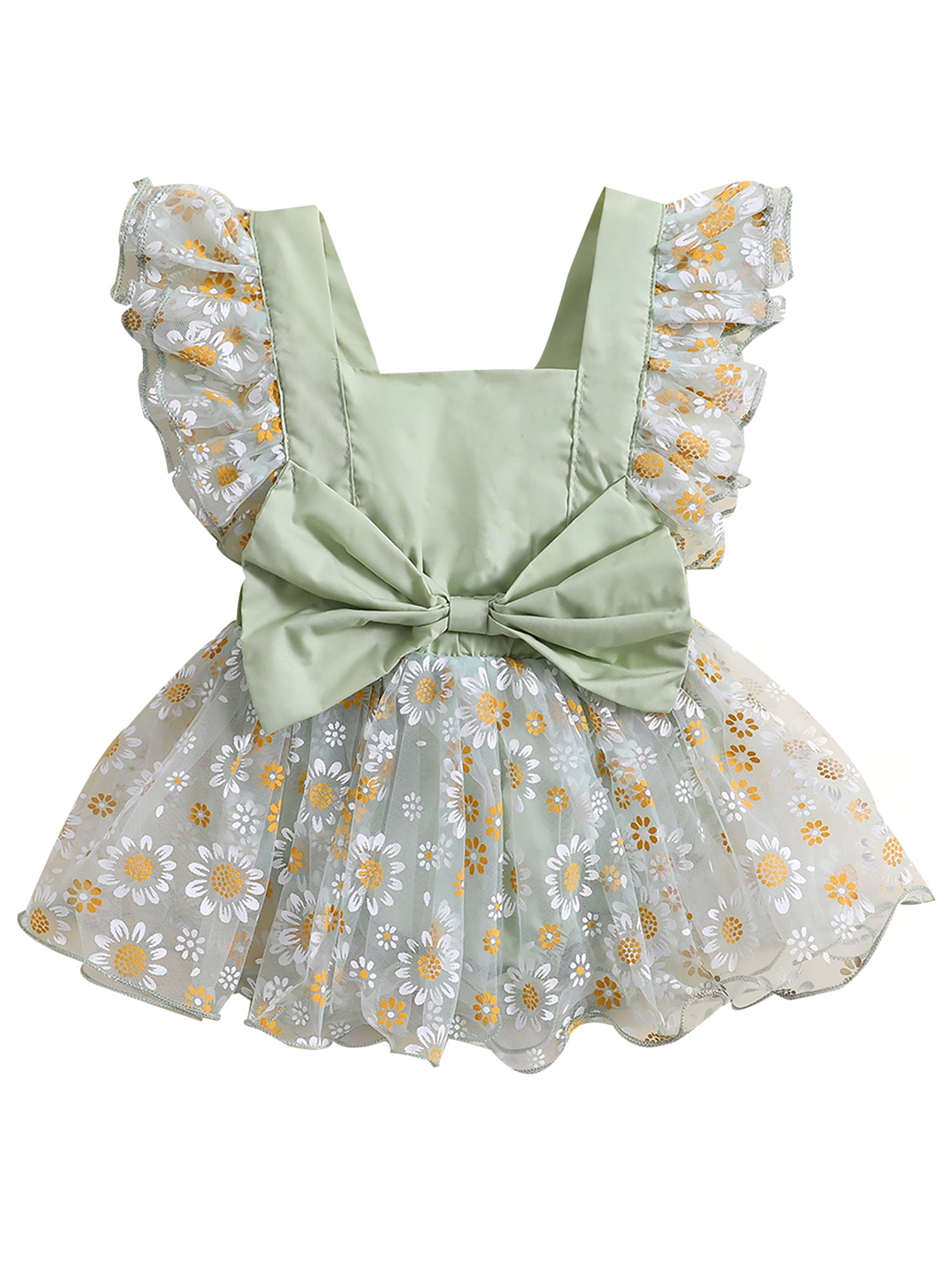 Shuttle tree Baby Girl Summer Clothes Ruffle Sleeve Floral Romper Dress Infant Outfits - Walmart.com