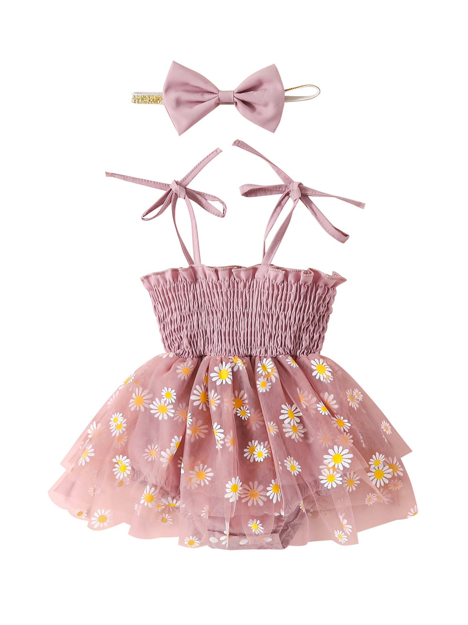 Shuttle tree Baby Girl Summer Clothes Sleeveless Lace Floral Romper Dress Newborn Outfits ...