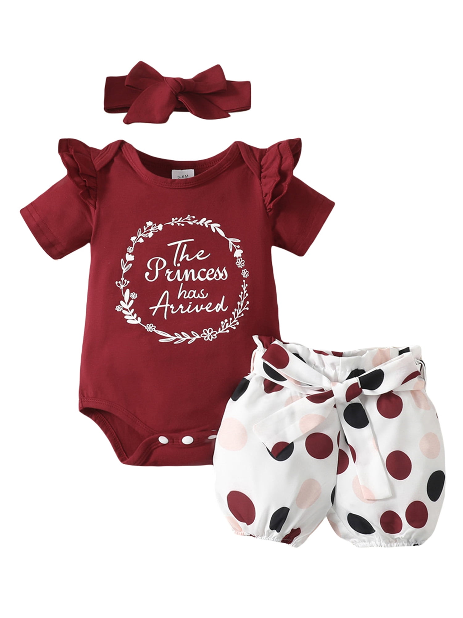 Shuttle tree Baby Girls Summer Outfits Letter Print Short Sleeve Romper ...