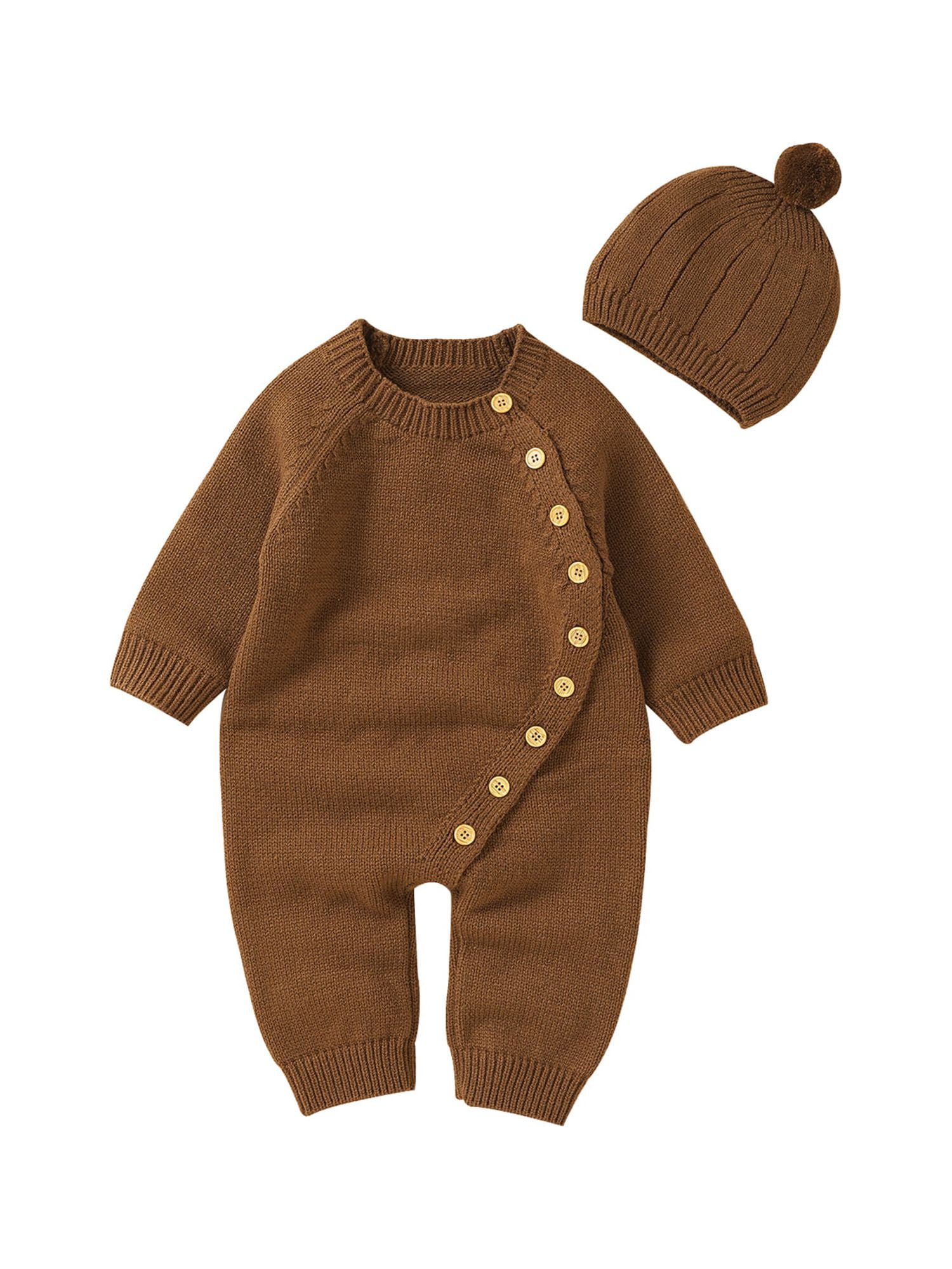 Shuttle tree Baby Romper Newborn Baby Knitted Clothes Longsleeve ...