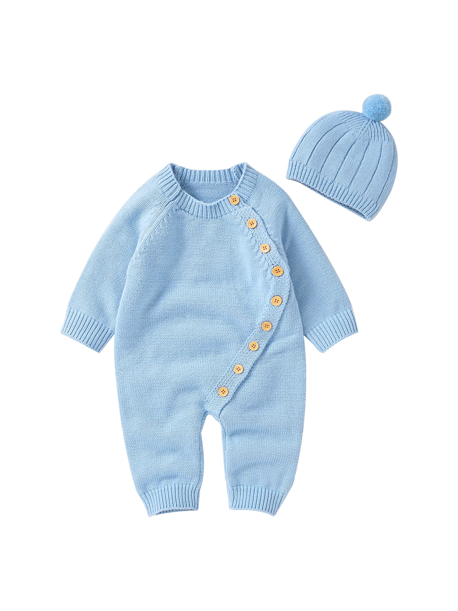 Shuttle tree Baby Romper Newborn Baby Knitted Clothes Longsleeve ...
