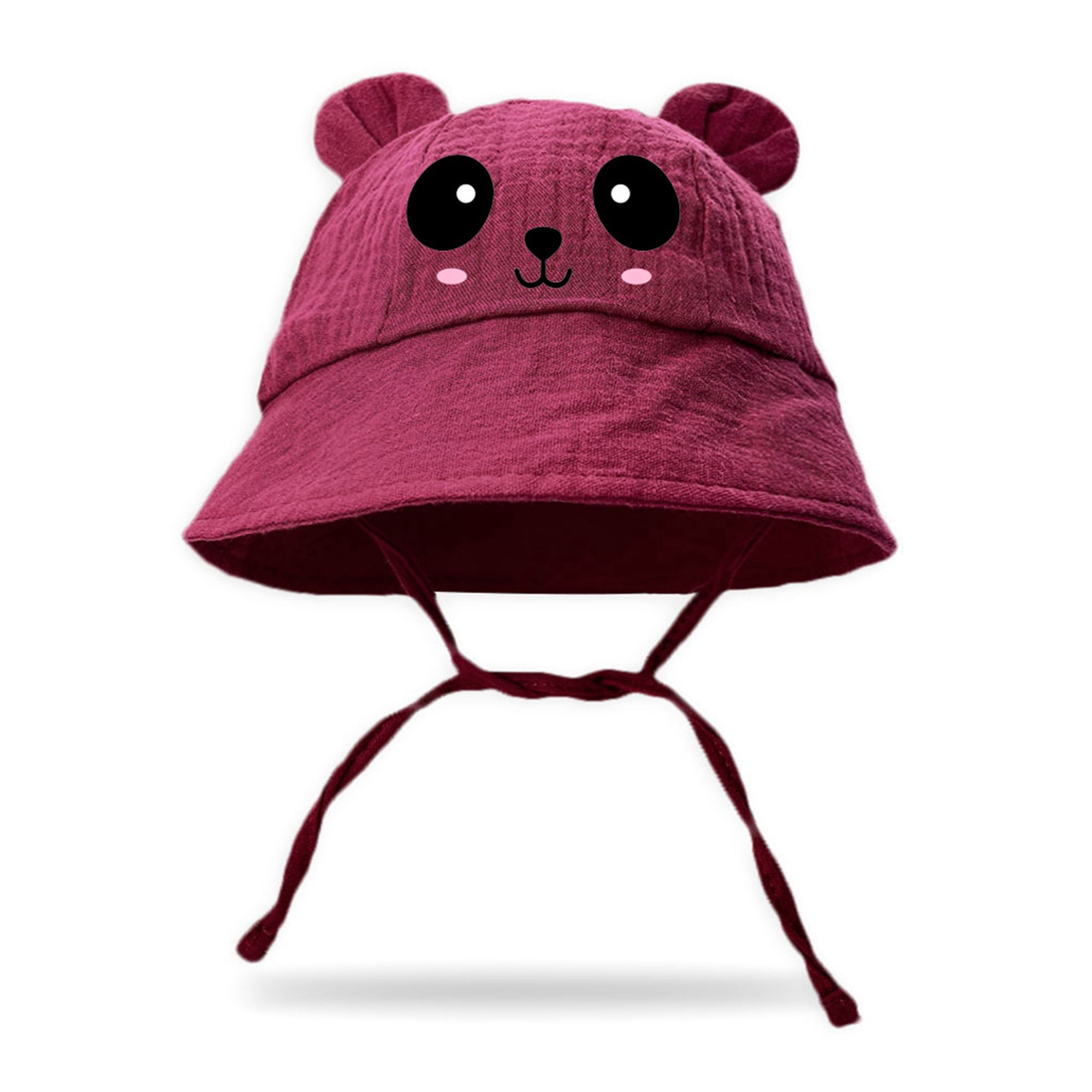 Shuttle tree Baby Summer Bucket Hat Sun Protection Wide Brim Bear ...