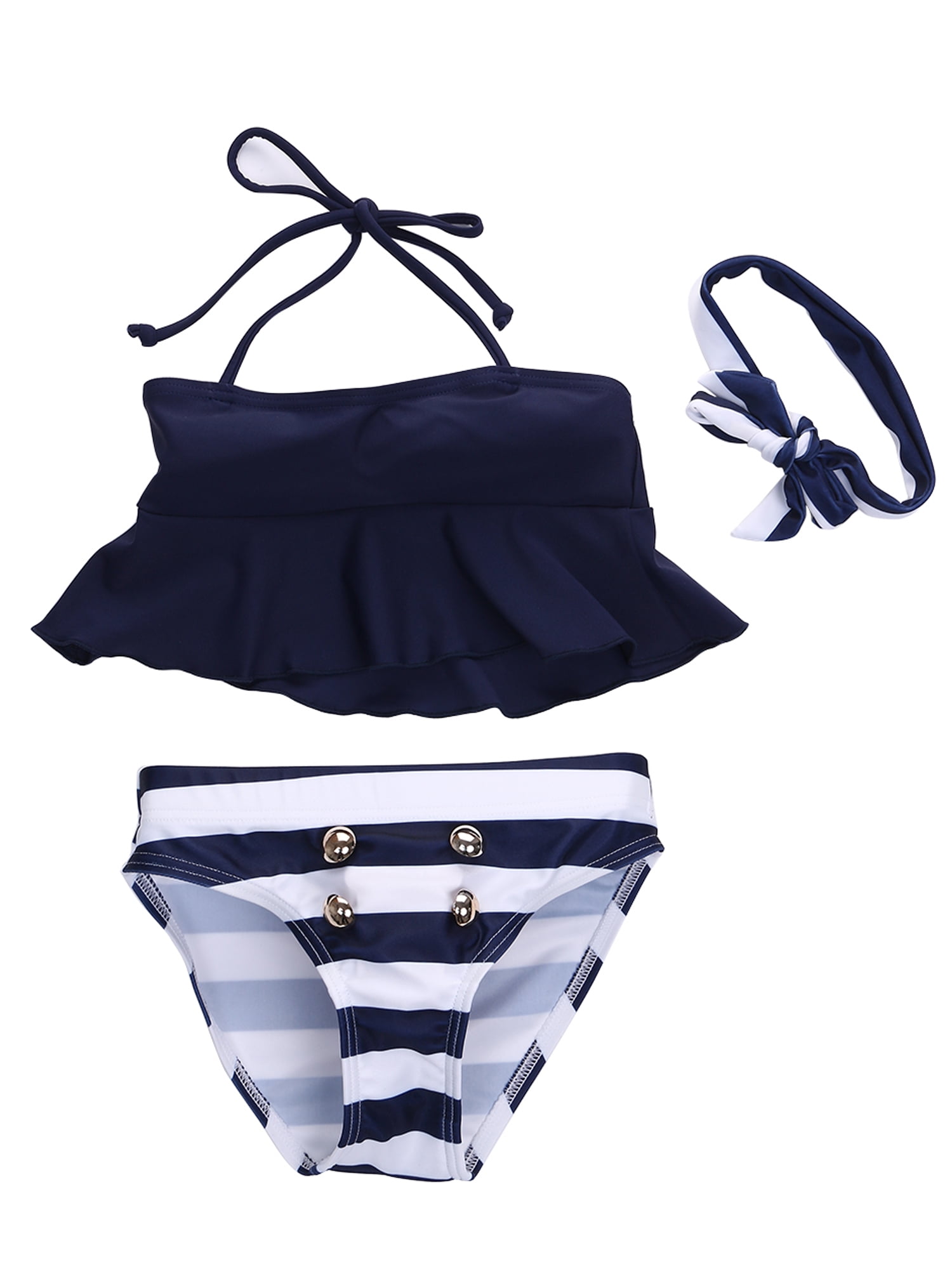 Shuttle tree Girl Swimsuits 3Pcs Kids Baby Girls Bikini Set Bathing ...