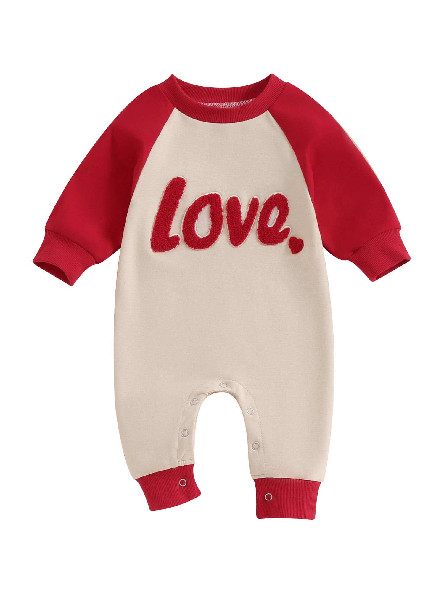 Shuttle tree Infant Baby Boy Girl Clothing Love Embroidery Jumpsuit Romper Newborn Valentines ...