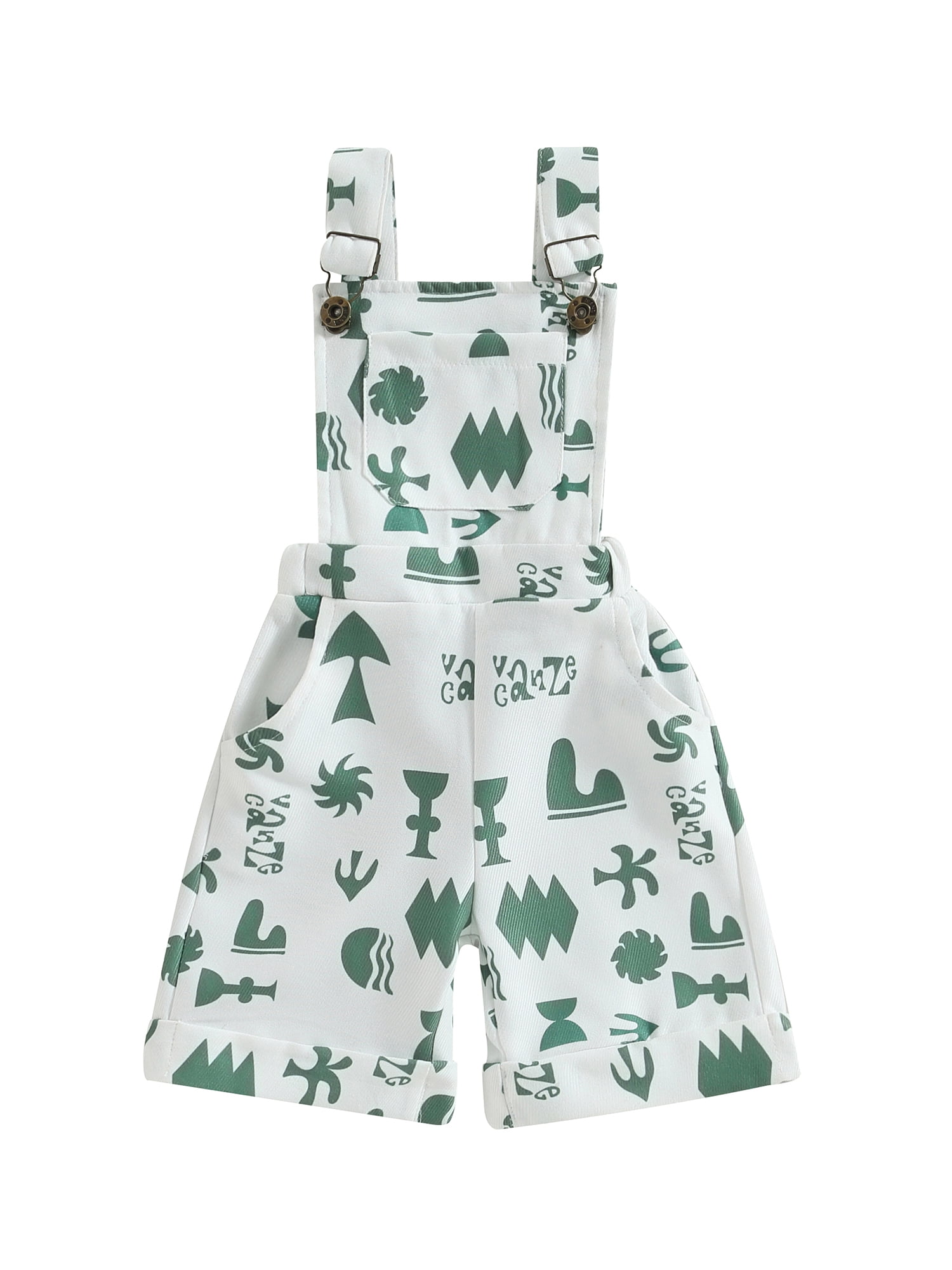 Shuttle tree Kids Toddler Baby Girl Floral Print Overalls Shorts with ...