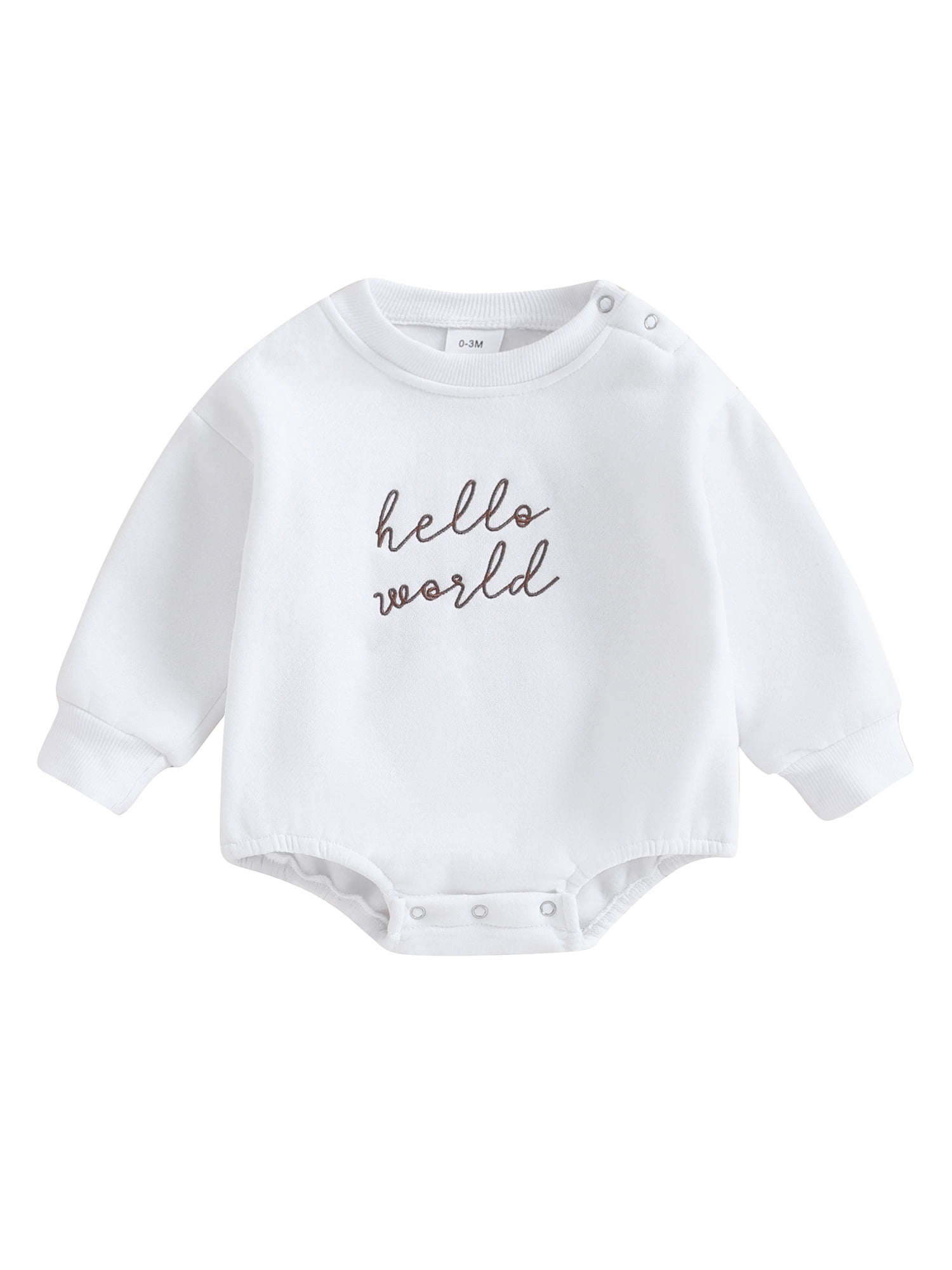 Shuttle tree Newborn Baby Boy Girls Oversized Sweatshirt Romper Long Sleeve Bubble Sweater ...