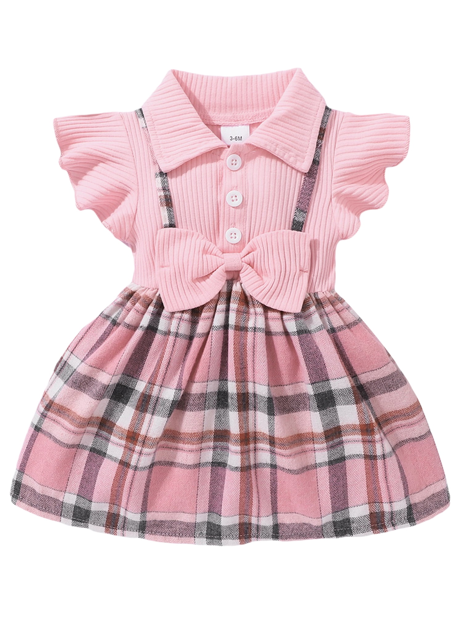 Shuttle tree Newborn Baby Girl Dress Plaid Ruffle Sleeve A Line Dresses Summer Fall Clothes ...