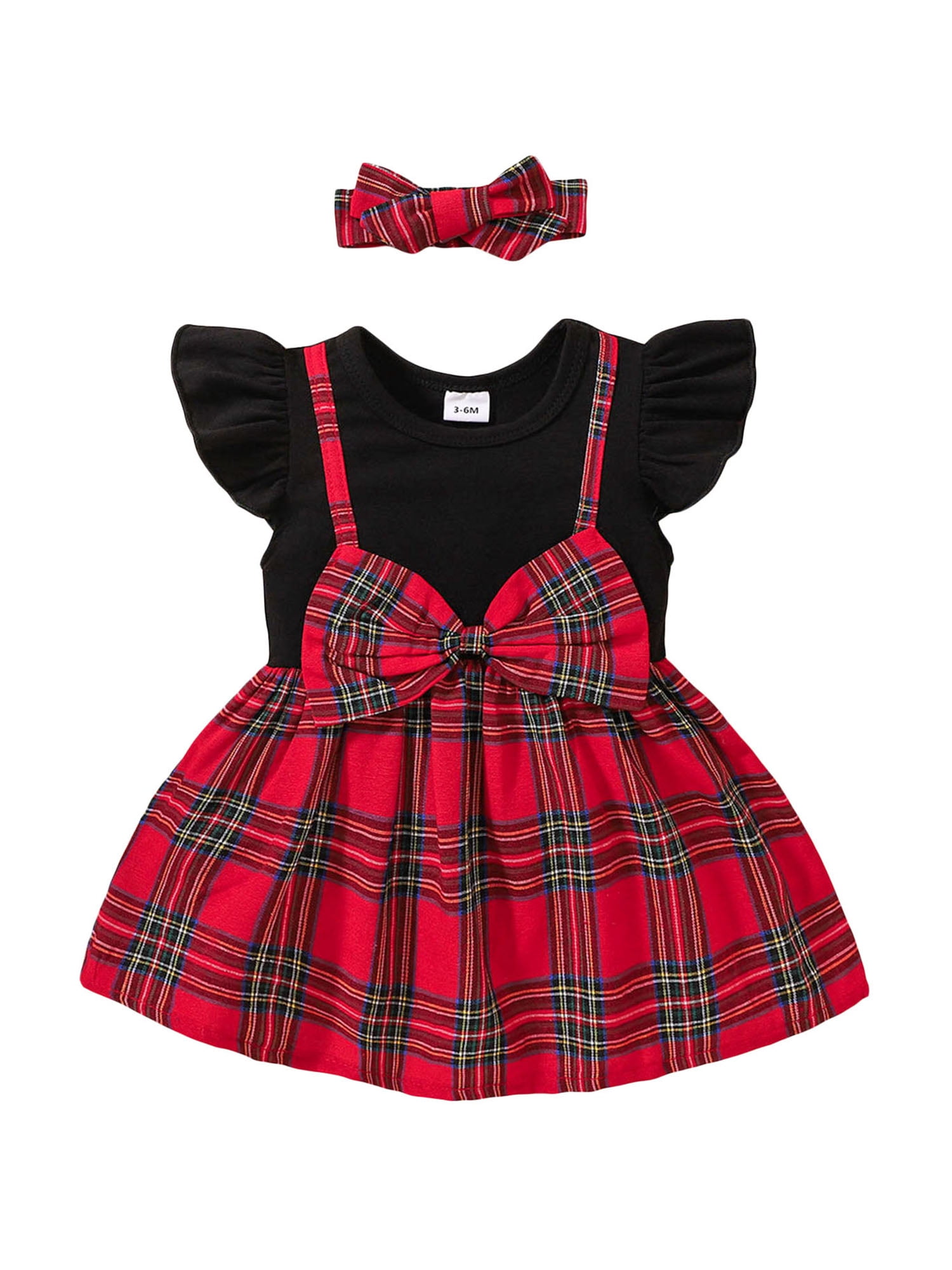 Shuttle tree Newborn Baby Girl Dress Plaid Ruffle Sleeve A Line Dresses Summer Fall Clothes ...