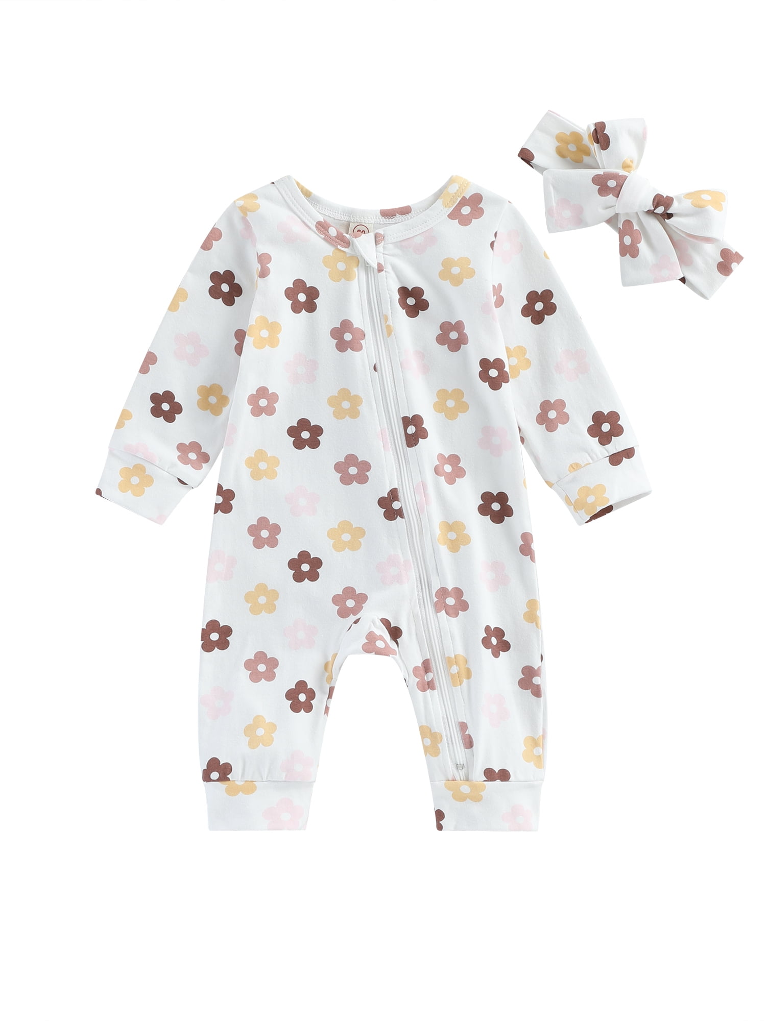 Shuttle tree Newborn Baby Girl One Piece Romper Floral Cotton Jumpsuit Onesies Clothes Outfits ...