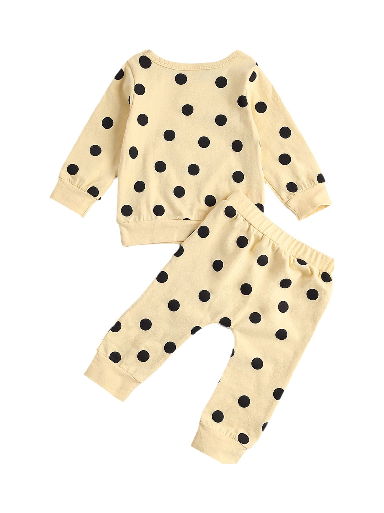 Shuttle tree Newborn Baby Girl Outfit Set Long Sleeve Polka Dot Top+Pants Set for Infant Girls ...