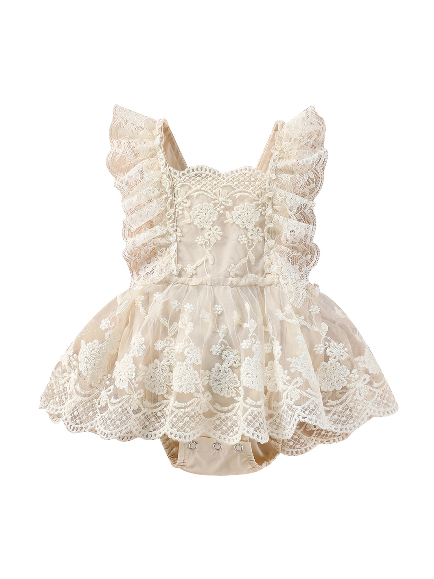 Shuttle tree Newborn Baby Girl Outfits Butterfly Ruffle Lace Romper ...