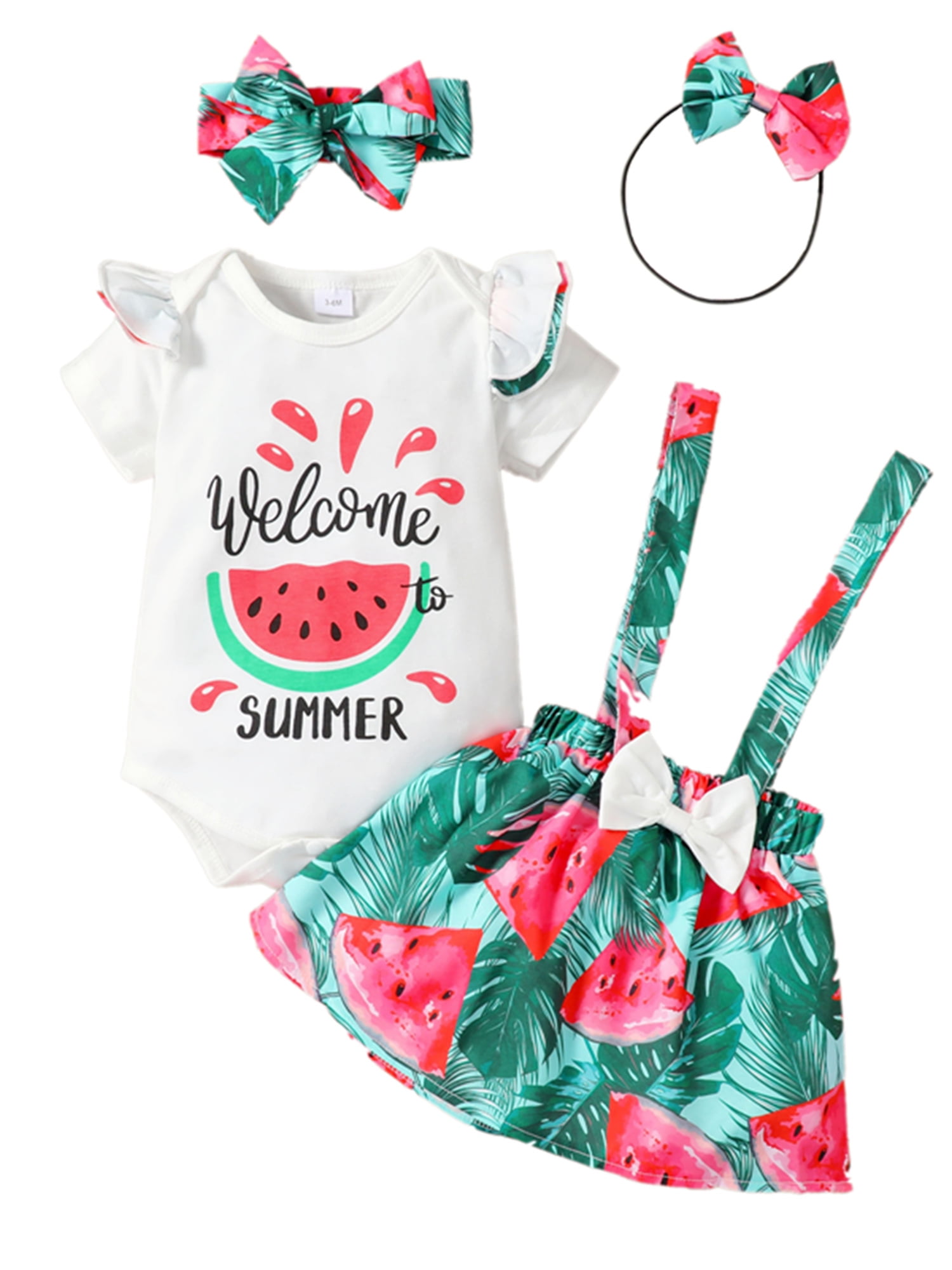 Shuttle tree Newborn Infant Baby Girl Clothes Romper Skirt Set Floral Summer Outfits Cute Baby ...