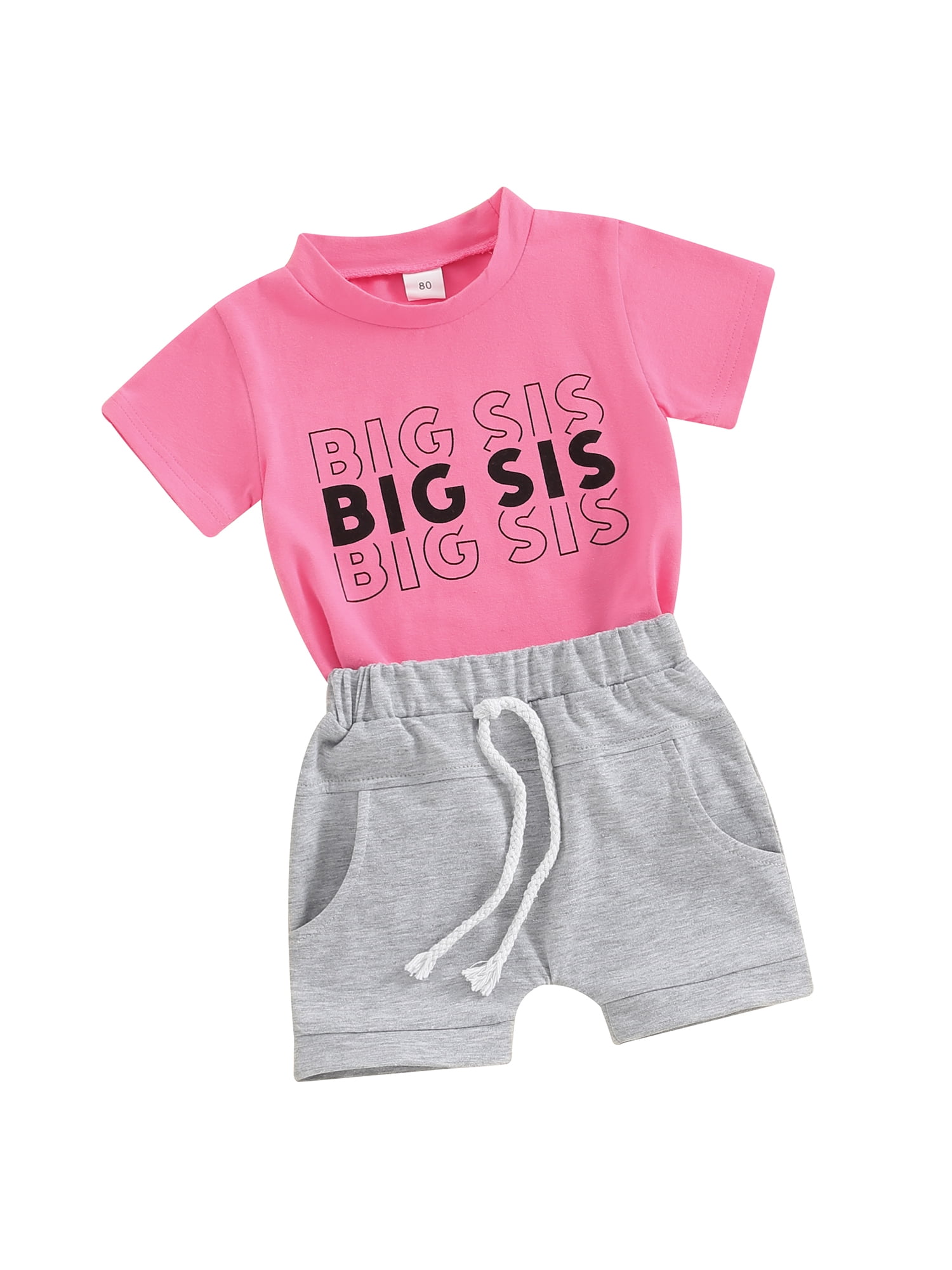 Shuttle tree Toddler Baby Boy Brother Matching Girl Sister Matching Clothes Letter Embroidery T ...