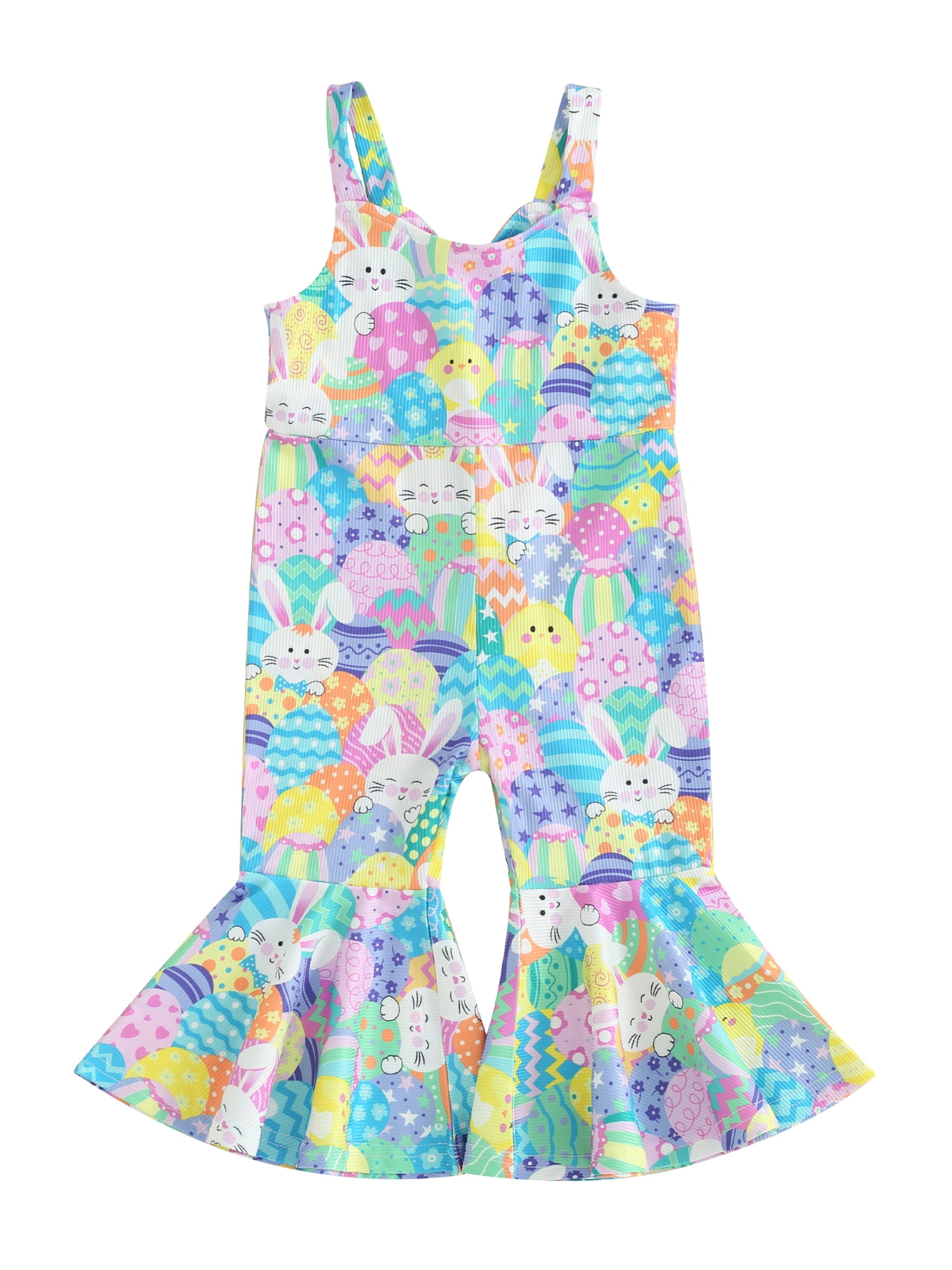 Shuttle tree Toddler Baby Girl Easter Clothes Sleeveless Rabbits Print ...