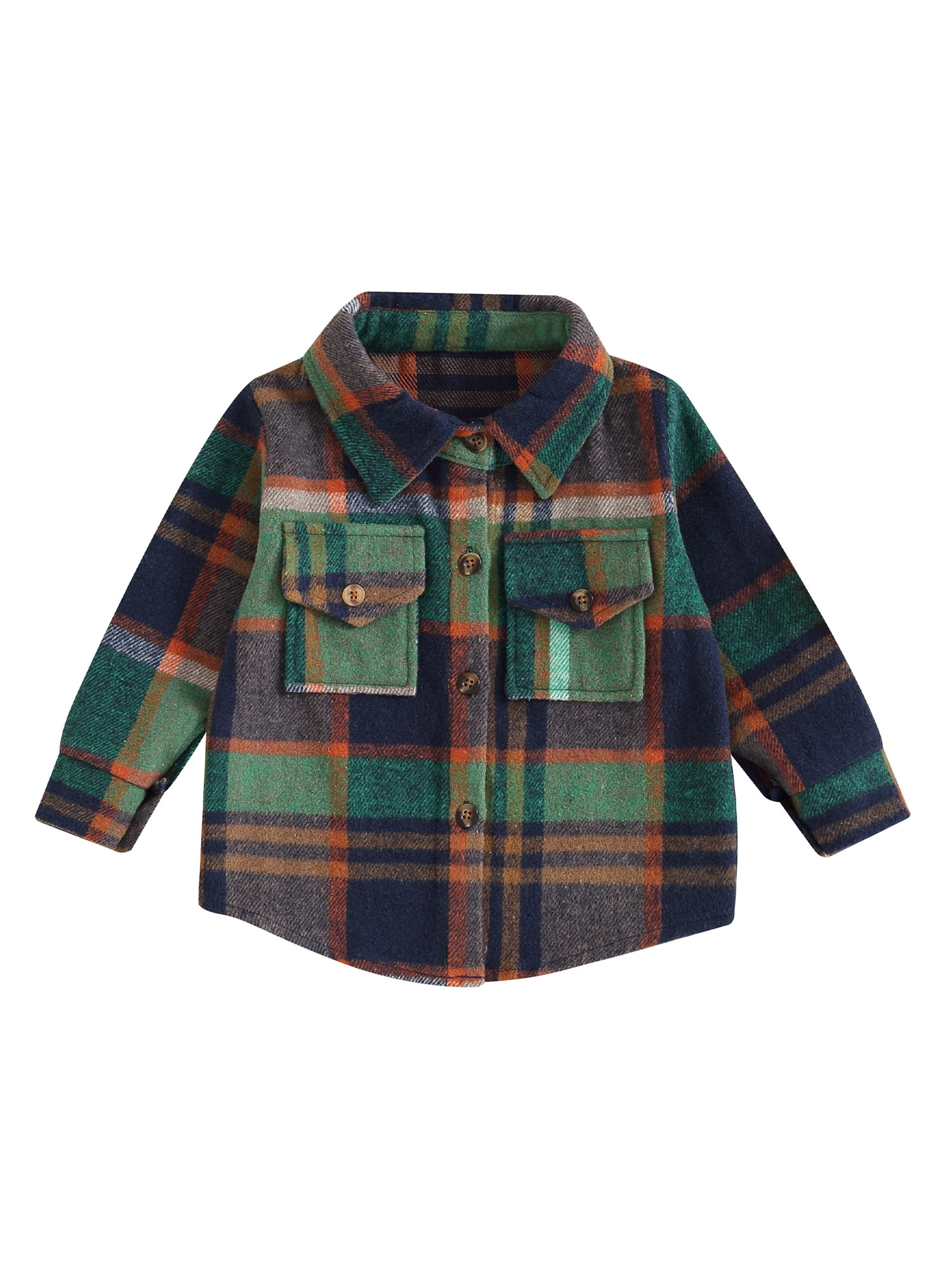 Shuttle tree Toddler Boys Girls Jackets Long Sleeve Plaid Flannel ...