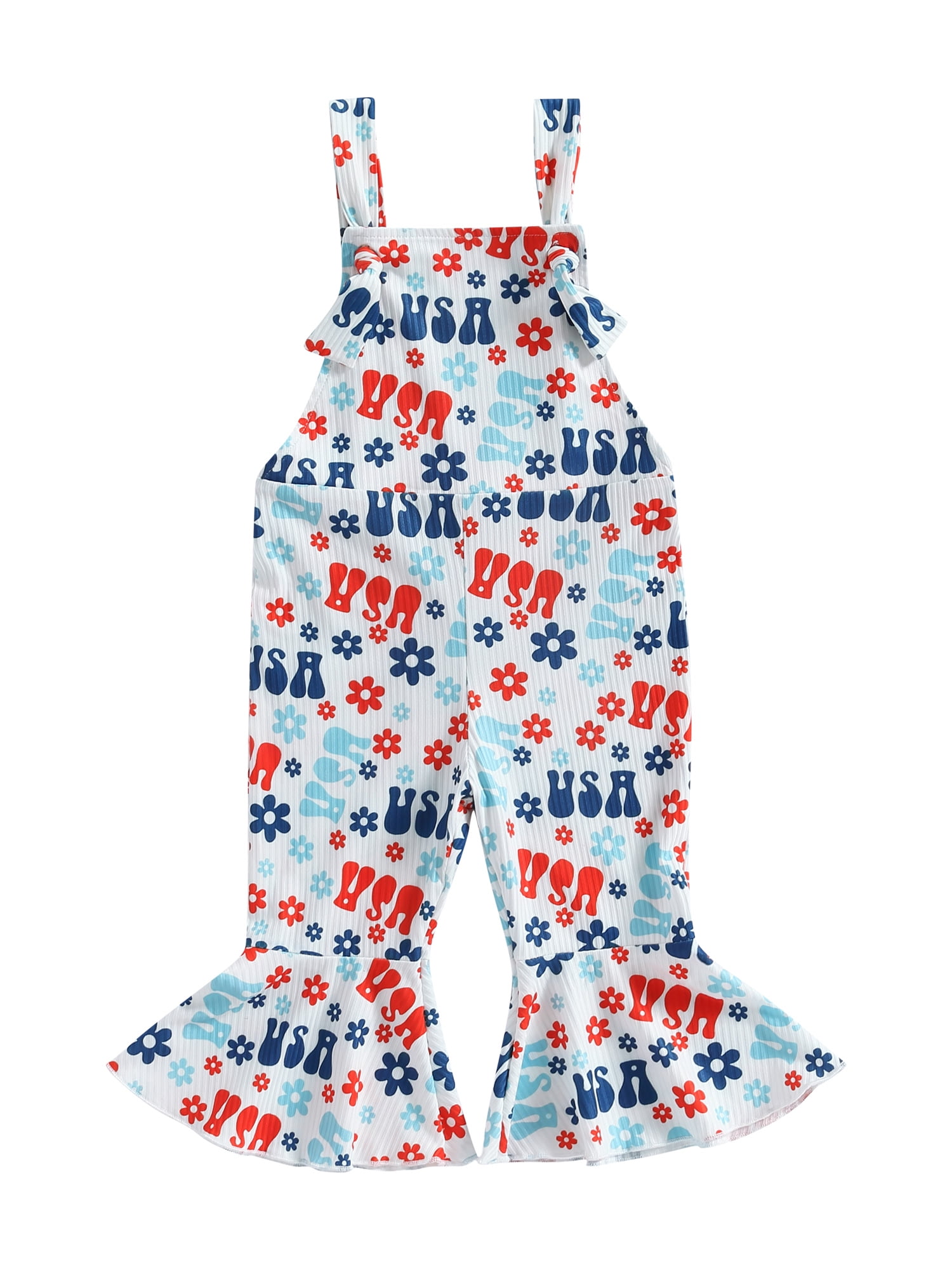 Shuttle tree Toddler Girl Bell Bottom Romper Baby Floral One Piece ...