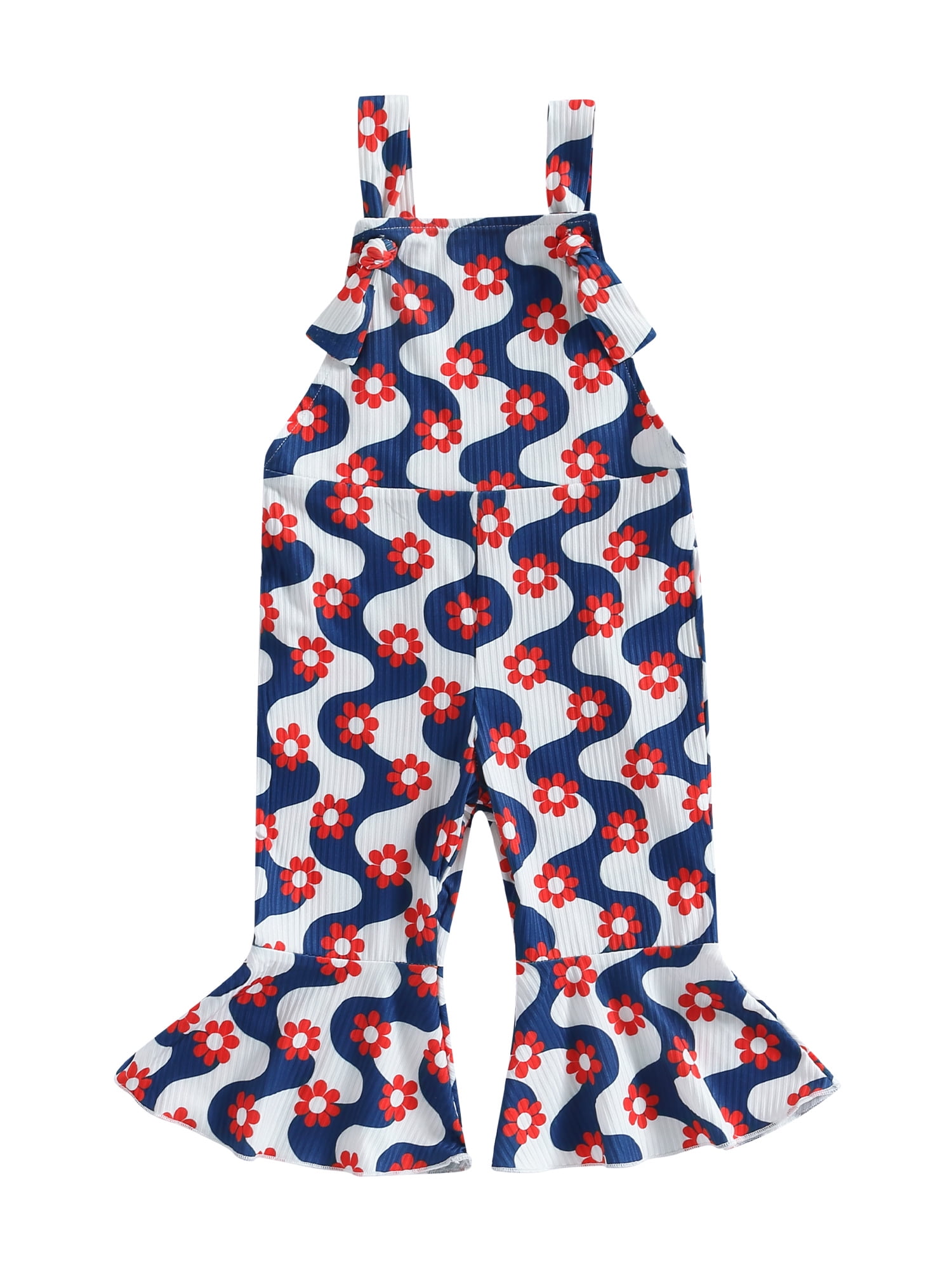 Shuttle tree Toddler Girl Bell Bottom Romper Baby Floral One Piece ...