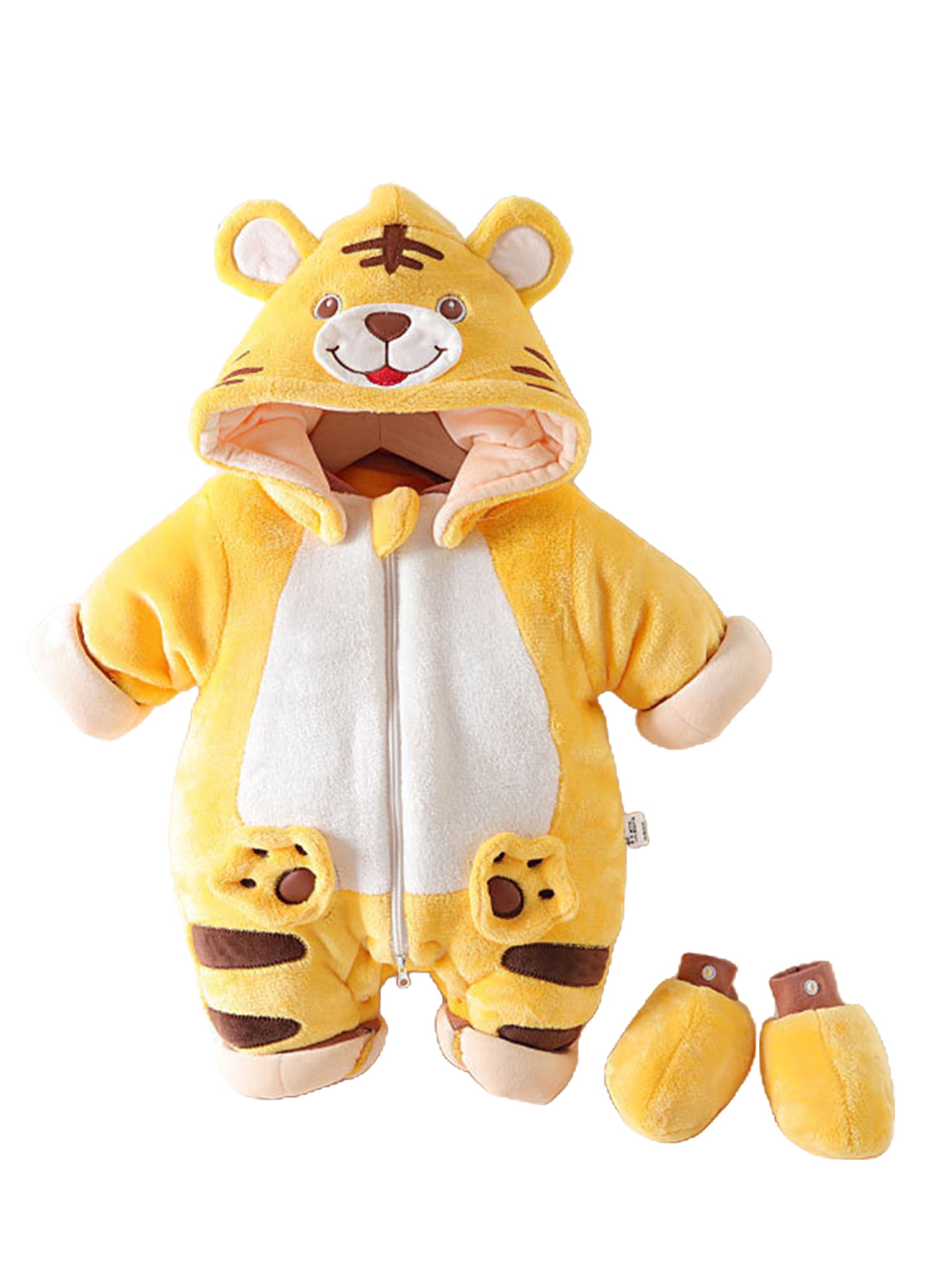 Shuttle tree Unisex Baby Girl Boy Flannel Romper Animal Onesie Dress up Hooded Cartoon Outfit ...